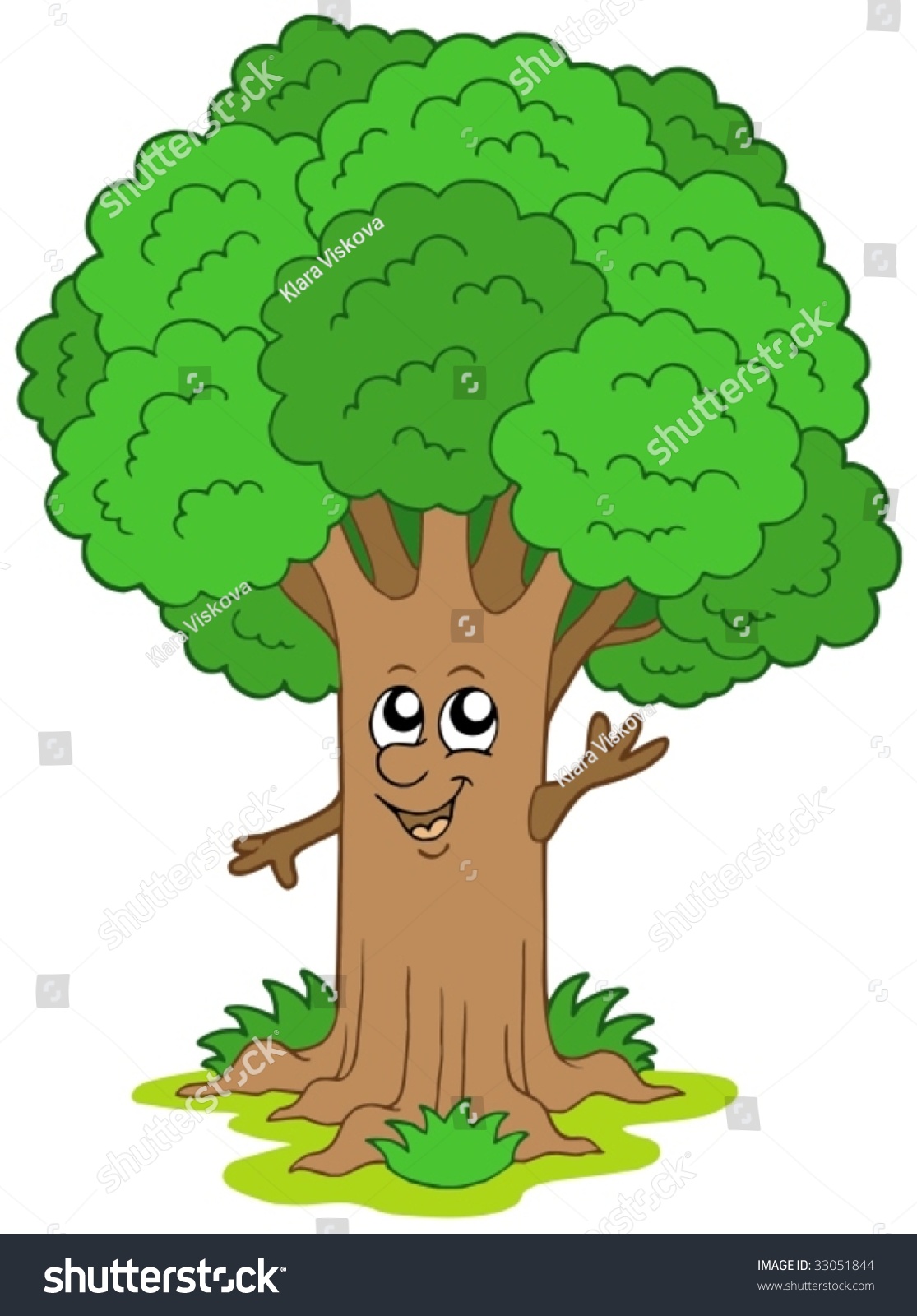 Cartoon Tree Character Vector Illustration Stock Vector 33051844 ...