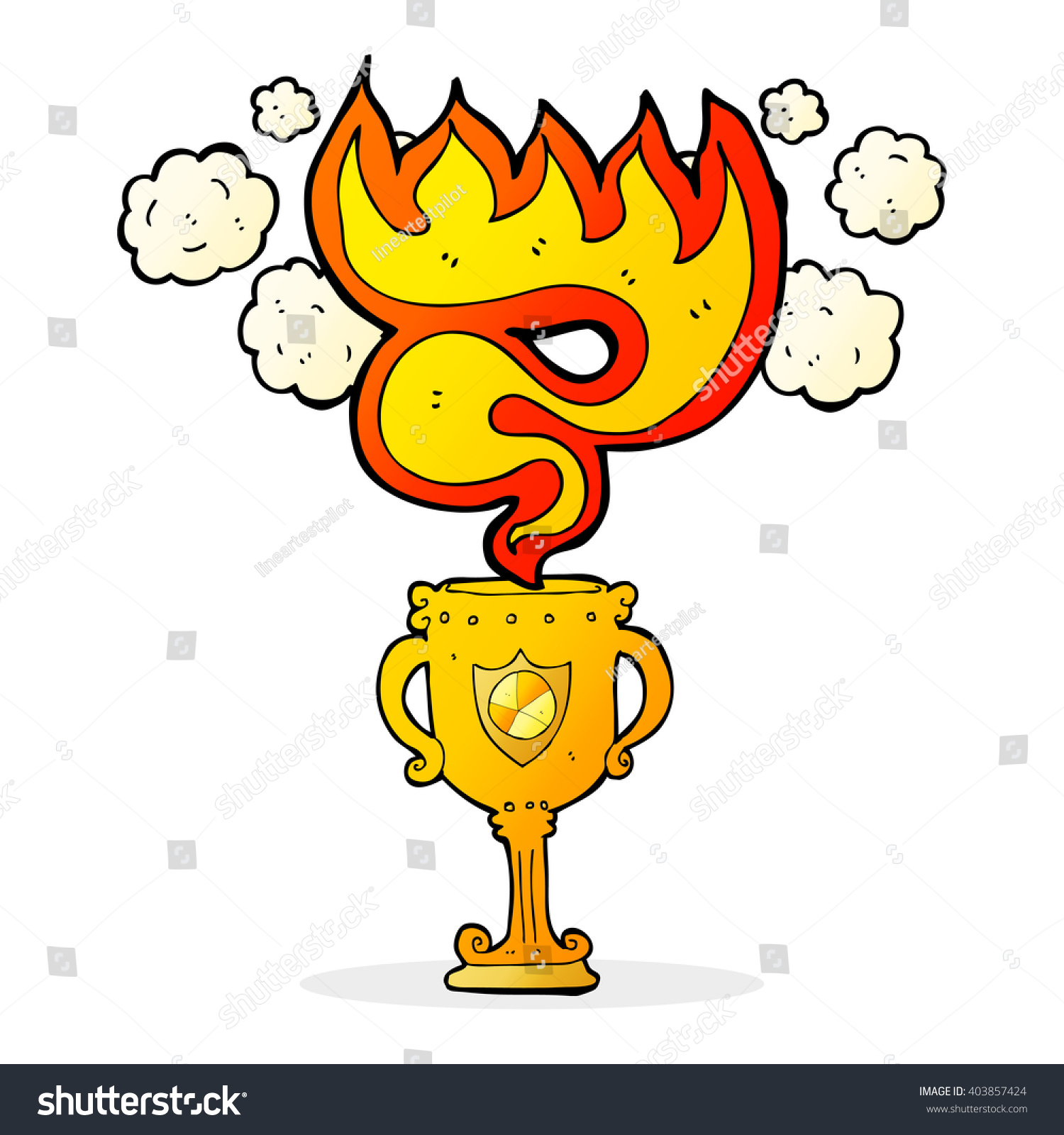 Cartoon Trophy Stock Vector (Royalty Free) 403857424 | Shutterstock