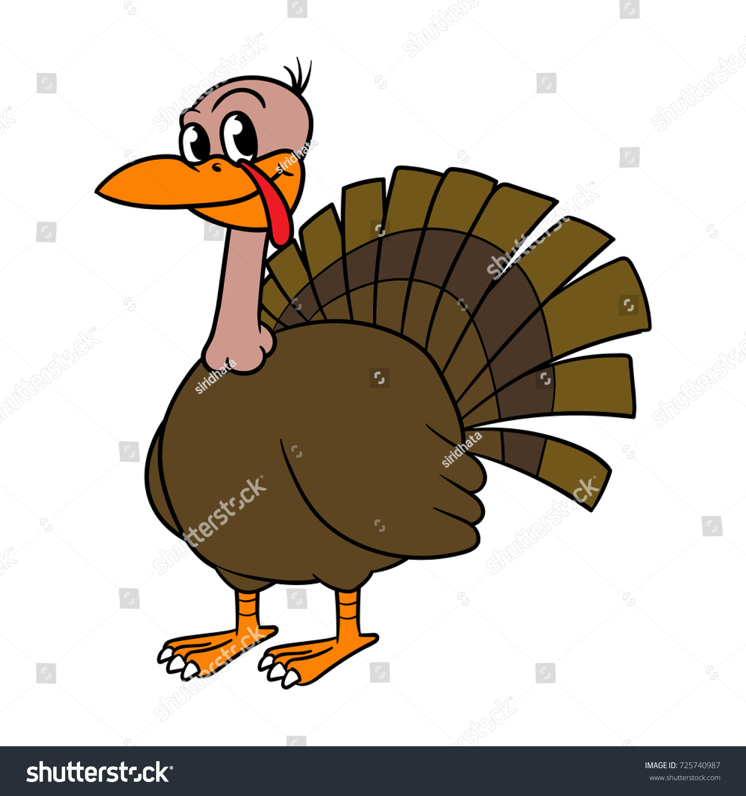 Cartoon Turkey Vector Illustration: vector de stock (libre de regalías ...