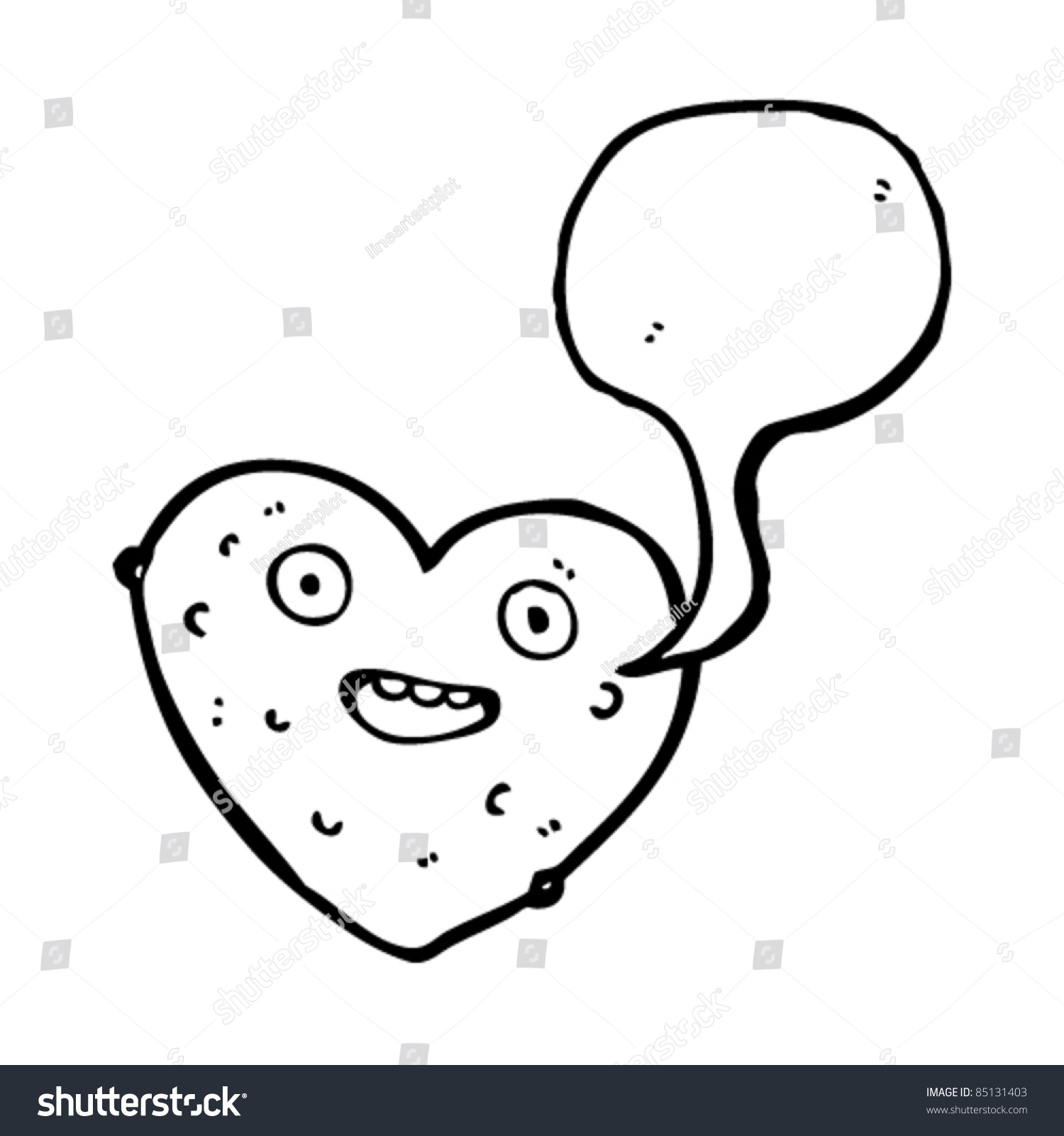Cartoon Ugly Heart: เวกเตอร์สต็อก (ปลอดค่าลิขสิทธิ์) 85131403 ...