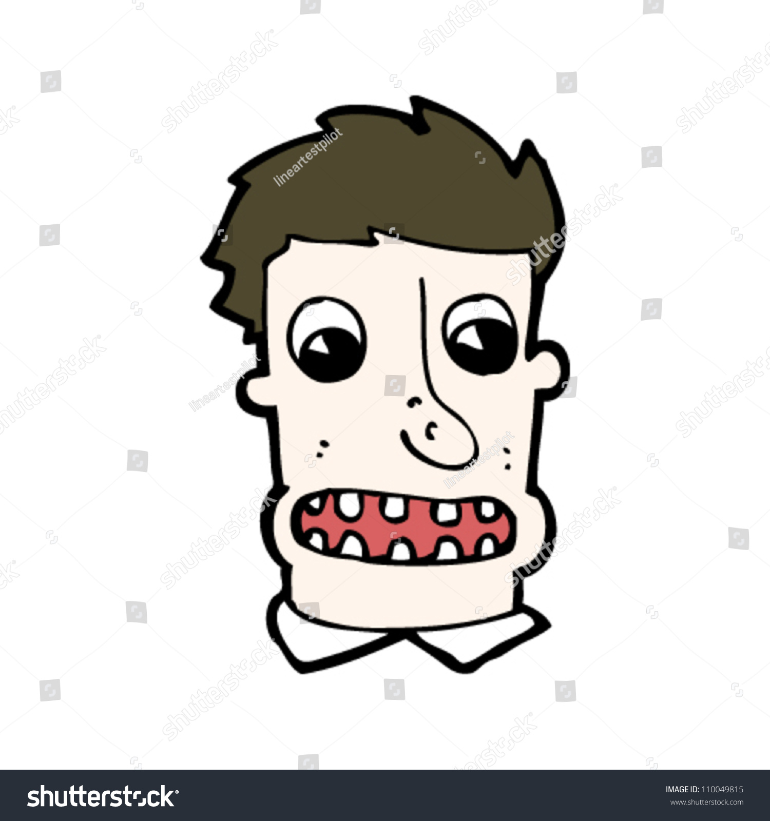 Cartoon Ugly Man Stock Vector (Royalty Free) 110049815