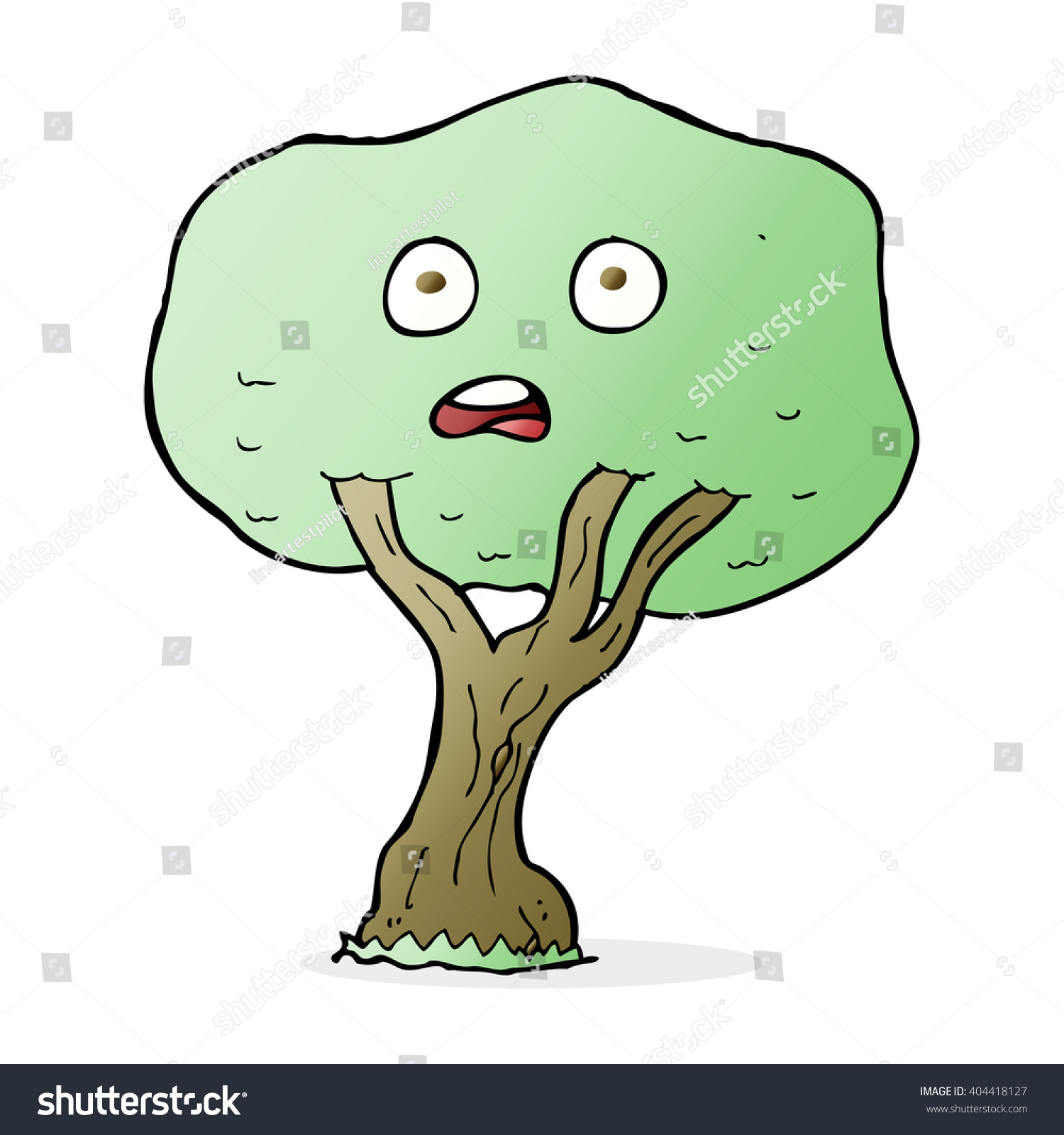 Cartoon Unhappy Tree Stock Vector (Royalty Free) 404418127 | Shutterstock
