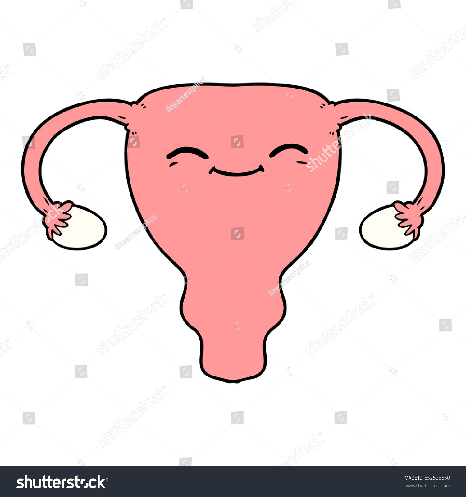 Cartoon Uterus Stock Vector (Royalty Free) 652528660