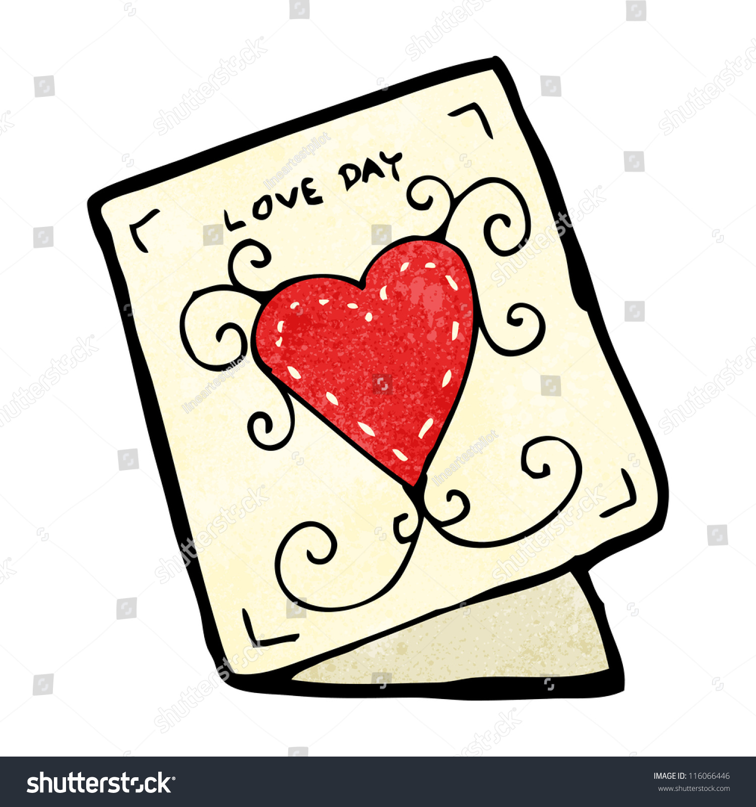 Cartoon Valentine Day Card Stock Vector Royalty Free 116066446