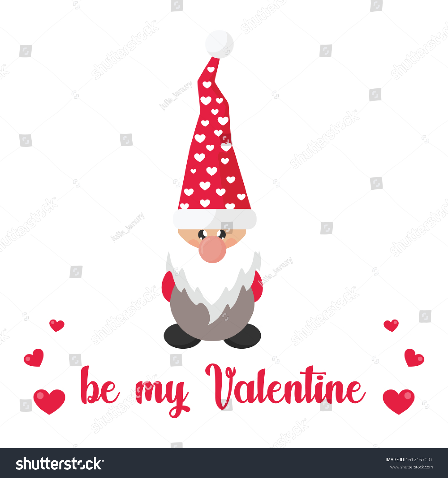 Cartoon Valentines Dwarf Vector Image: vector de stock (libre de ...
