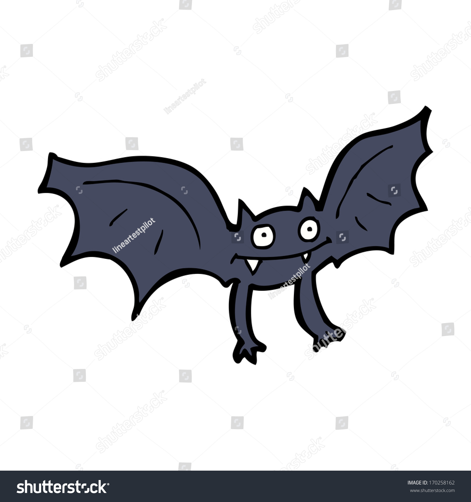 Cartoon Vampire Bat Stock Vector (Royalty Free) 170258162