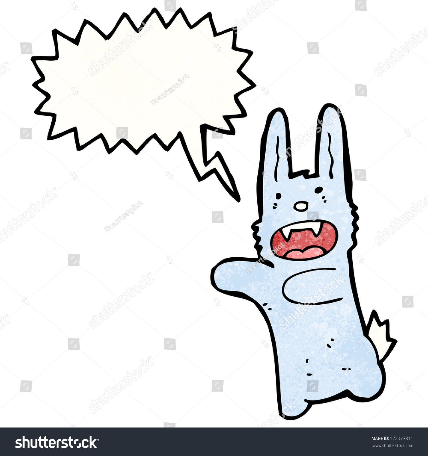 Cartoon Vampire Rabbit Stock Vector (Royalty Free) 122073811