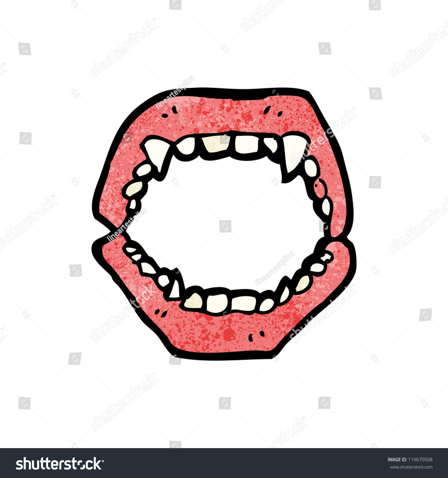Cartoon Vampire Teeth Stock Vector 119670508 - Shutterstock