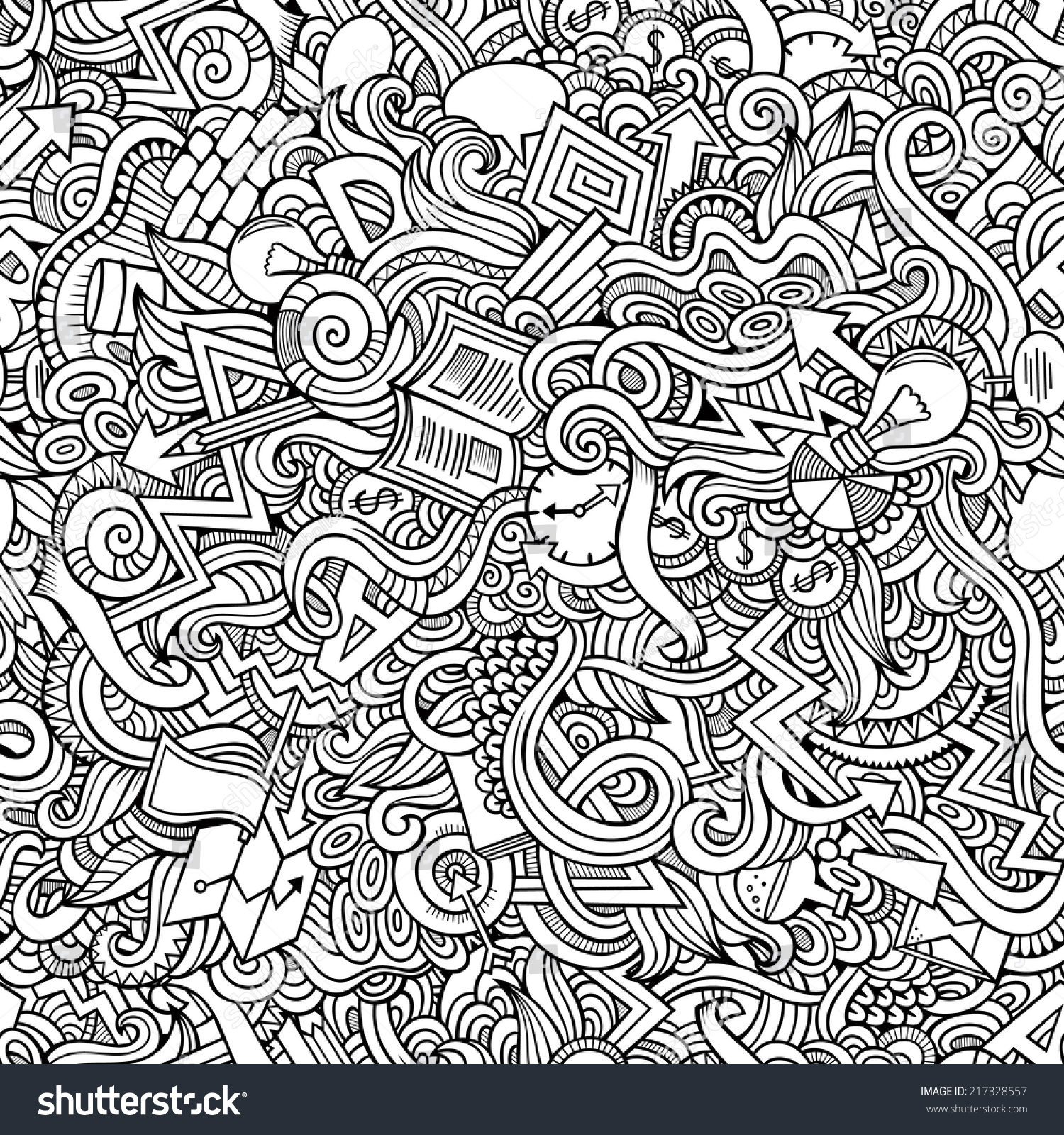 Cartoon Vector Doodles Hand Drawn Idea Stock Vector (Royalty Free ...