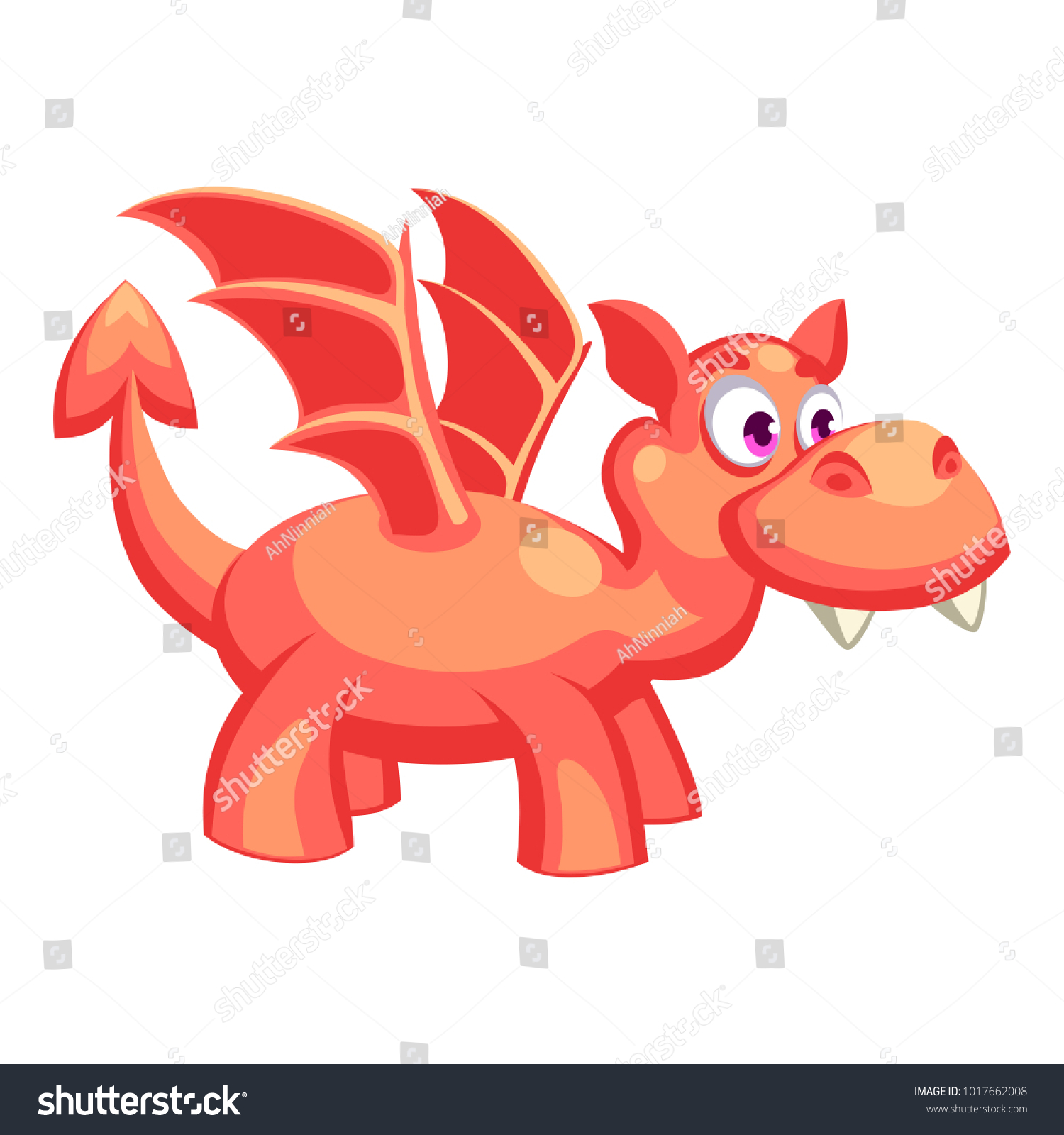 Cartoon Vector Dragon Character: เวกเตอร์สต็อก (ปลอดค่าลิขสิทธิ์ ...
