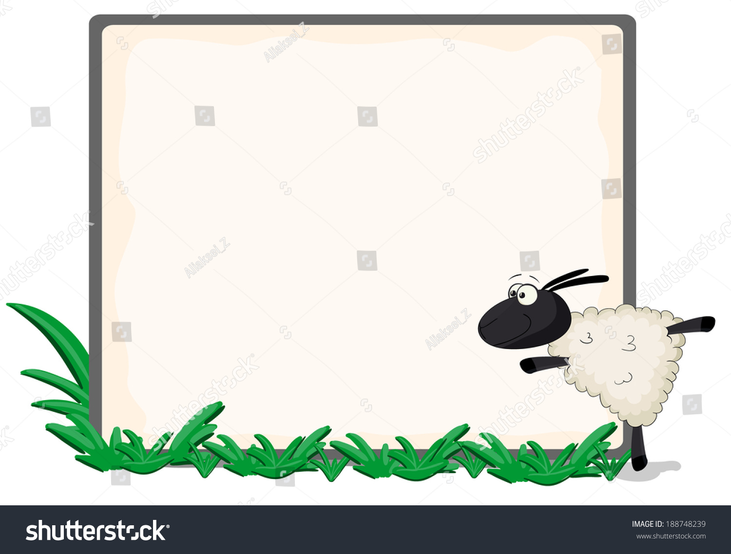 Cartoon Vector Framework Grass Sheep: เวกเตอร์สต็อก (ปลอดค่าลิขสิทธิ์ ...