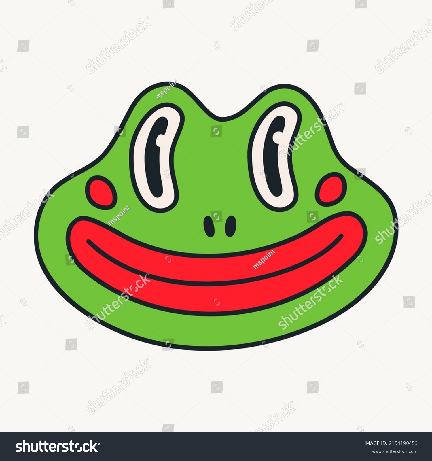 Cartoon Vector Funny Cute Frog Comic Stock Vector (Royalty Free ...