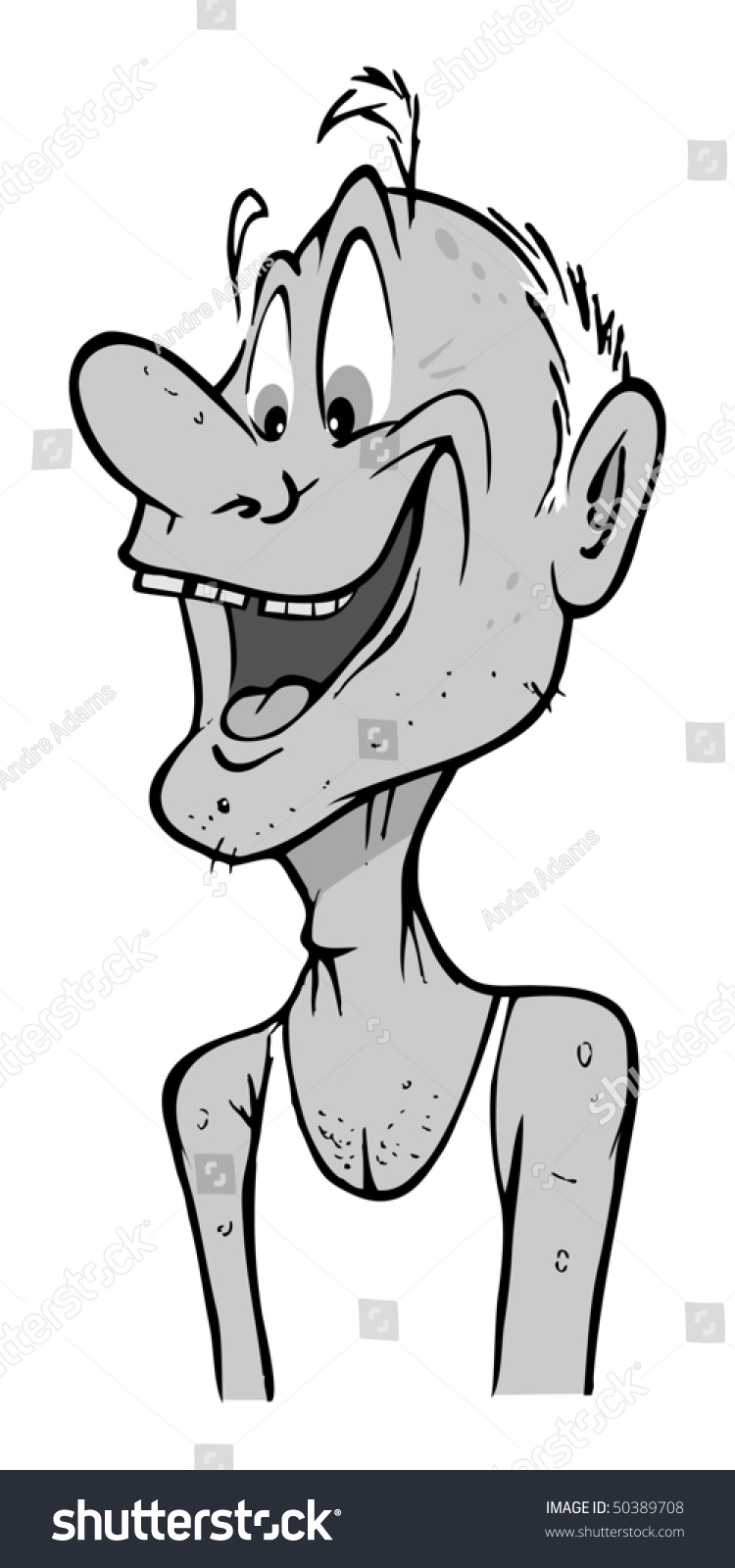 Cartoon Vector Gray Scale Illustration Old Stock Vector (Royalty Free ...