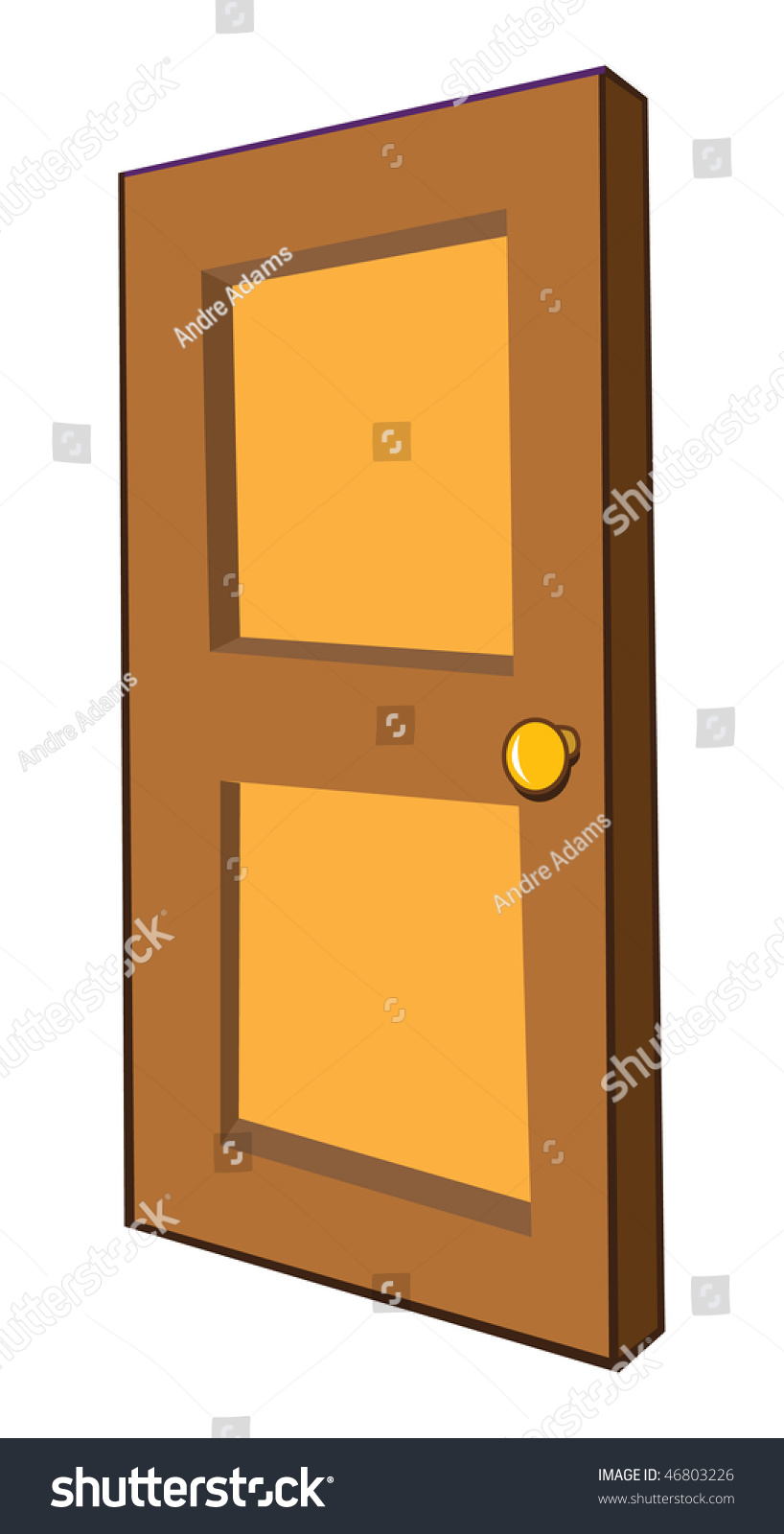 Cartoon Vector Illustration Brown Door 스톡 벡터(로열티 프리) 46803226 ...