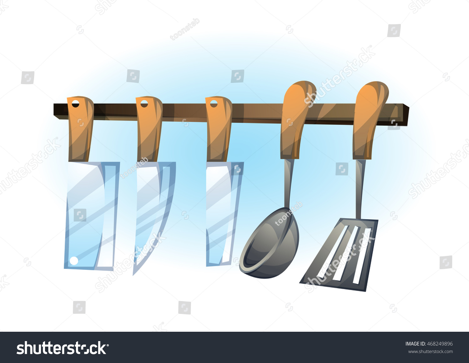Cartoon Vector Illustration Cartoon Knife Kitchenware Stock Vector ...