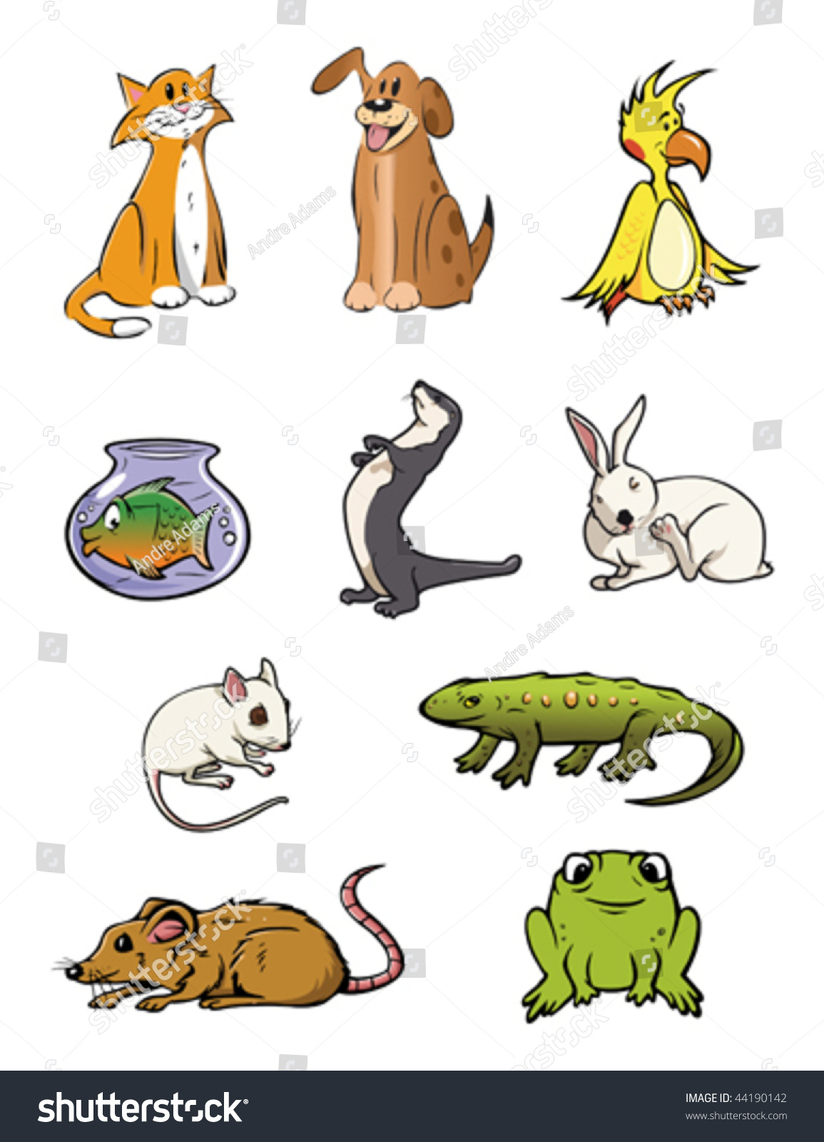 Cartoon Vector Illustration Collection Pets - 44190142 : Shutterstock