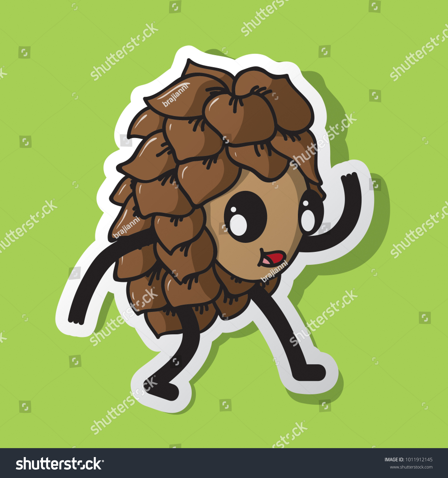 Cartoon Vector Illustration Cute Cone Character Stock Vector (Royalty ...