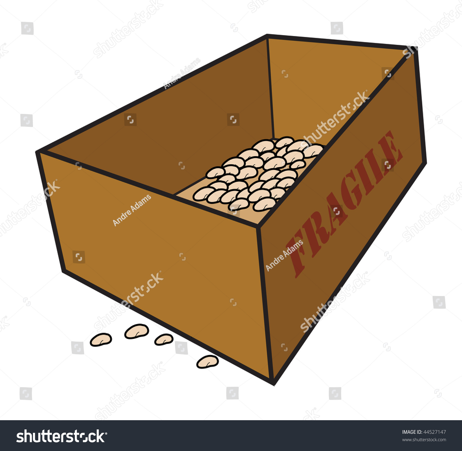 Cartoon Vector Illustration Fragile Box Stock Vector (Royalty Free ...
