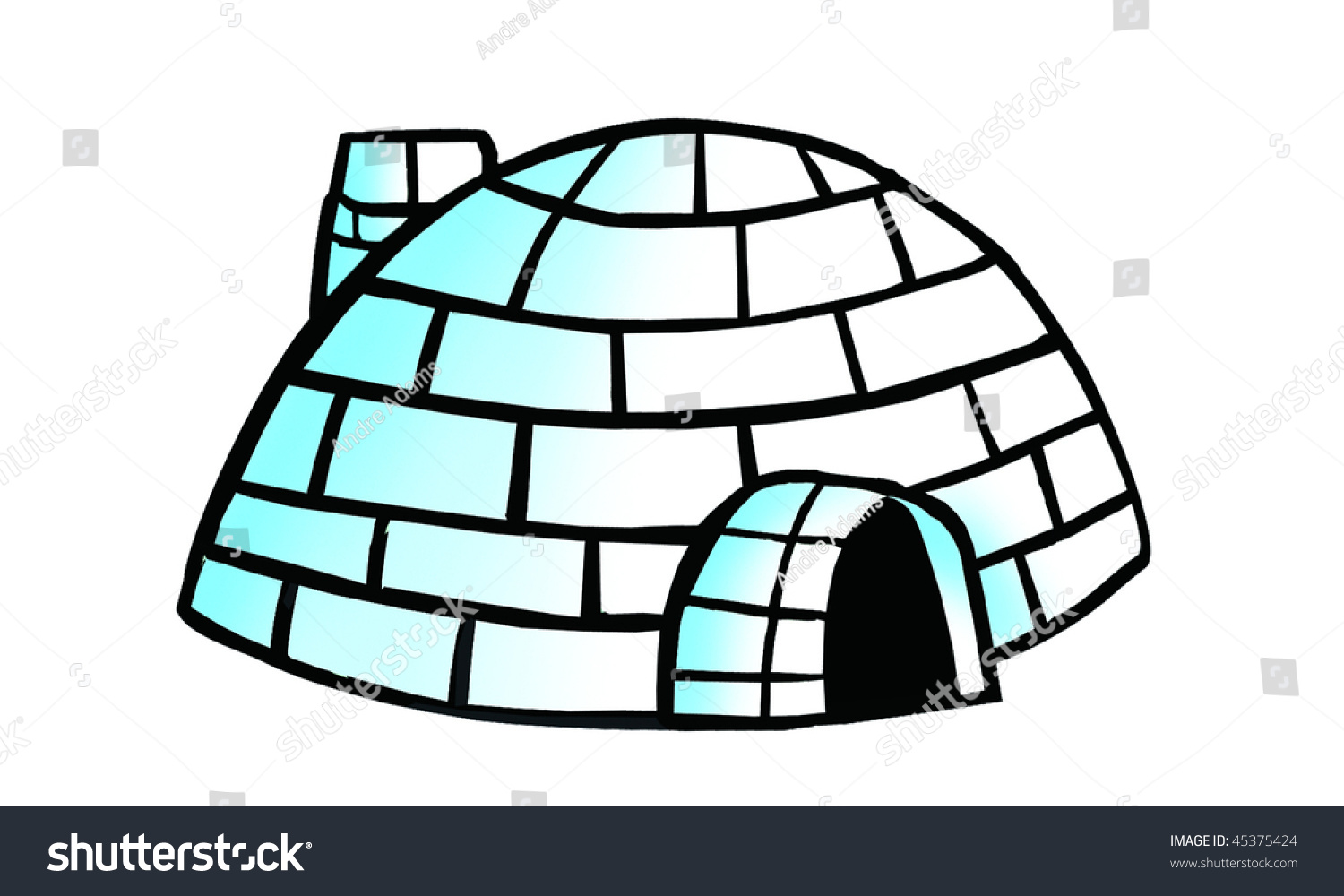 Cartoon Vector Illustration Igloo Stock Vector (Royalty Free) 45375424 ...