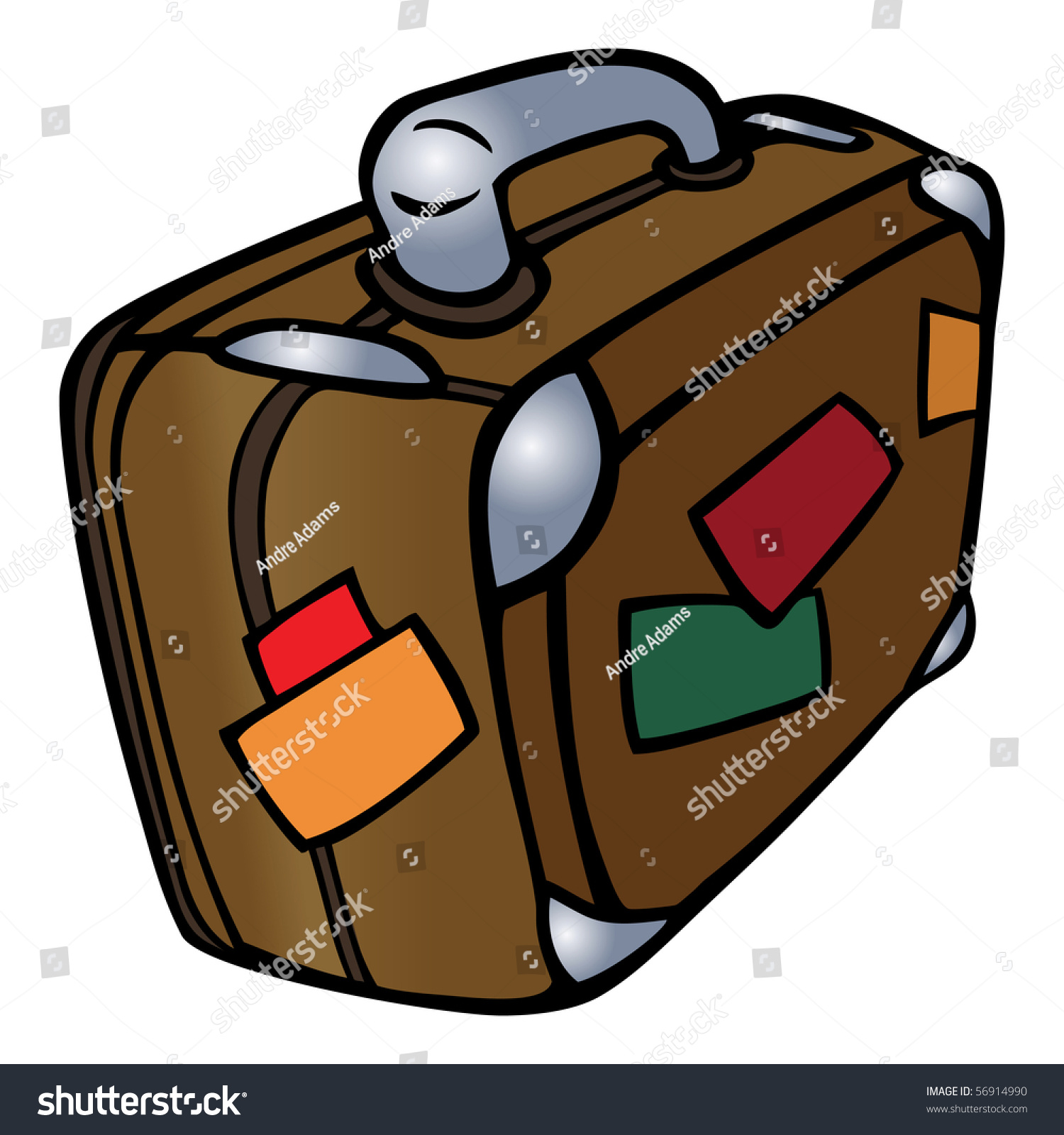 Cartoon Vector Illustration Suitcase - 56914990 : Shutterstock