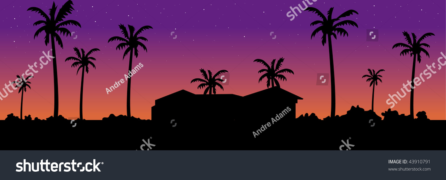 Cartoon Vector Illustration Villa Background Stock Vector (Royalty Free ...