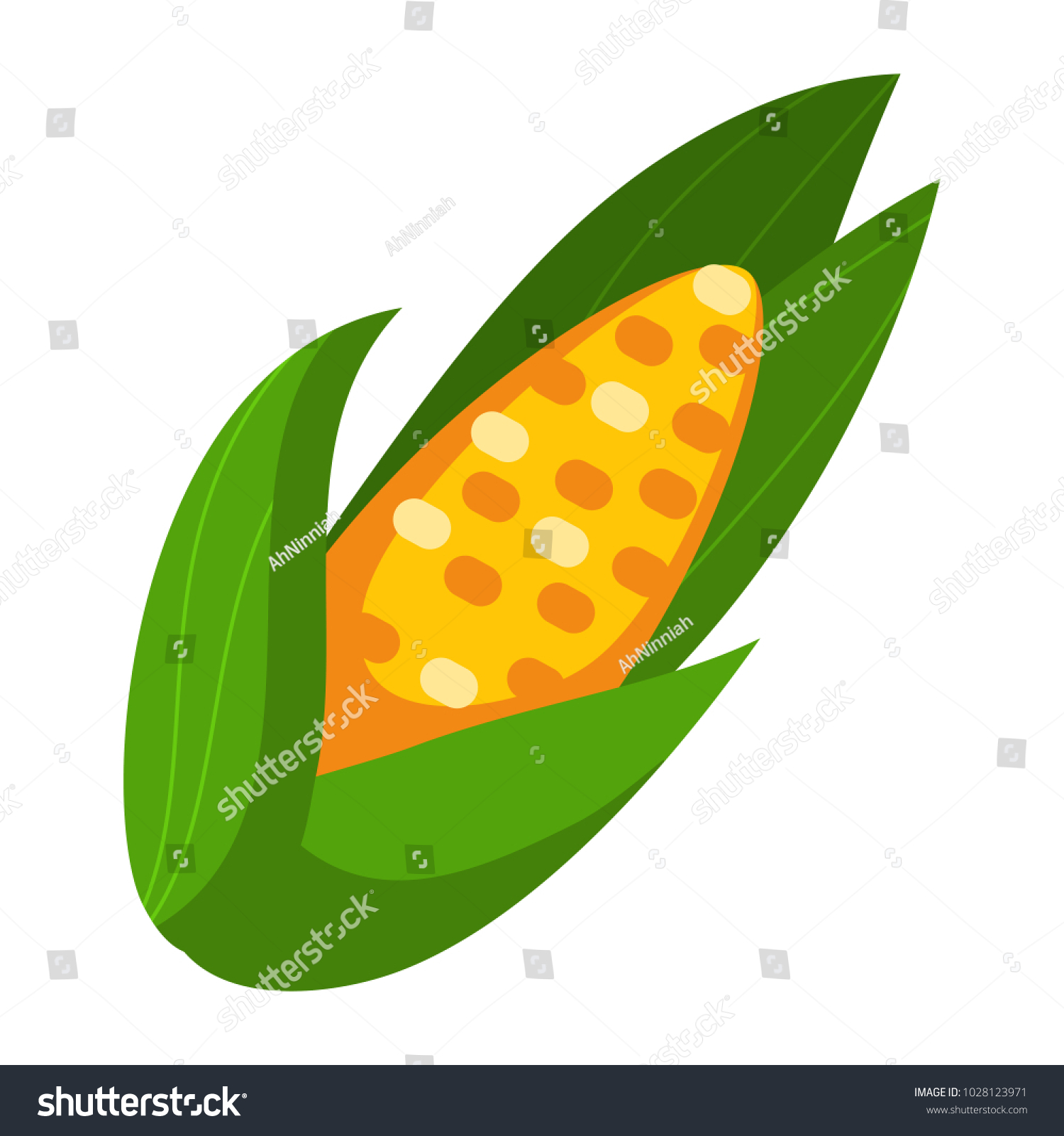 Cartoon Vector Maize Corn Icon Stock Vector (Royalty Free) 1028123971 ...