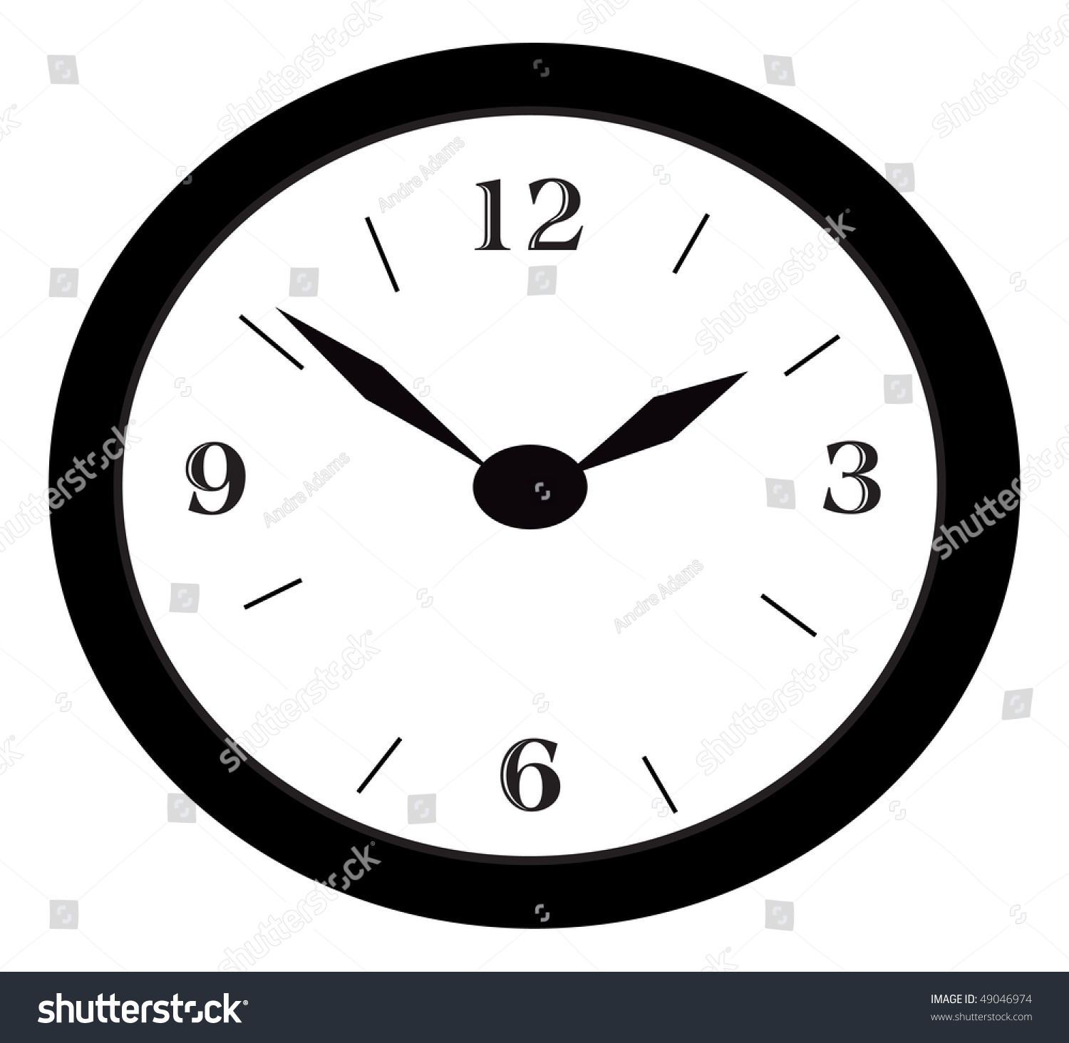 Cartoon Vector Outline Illustration Clock Stock Vector (Royalty Free ...