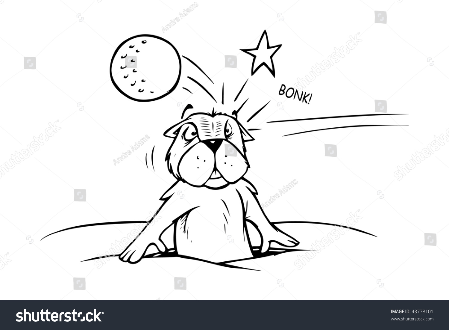 Cartoon Vector Outline Illustration Gopher Golf: vector de stock (libre ...