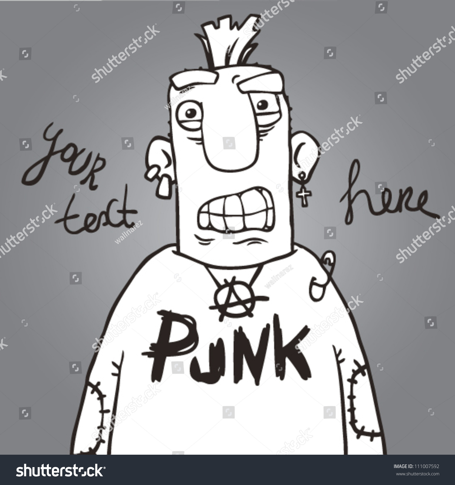 Cartoon Vector Punk: vector de stock (libre de regalías) 111007592 ...