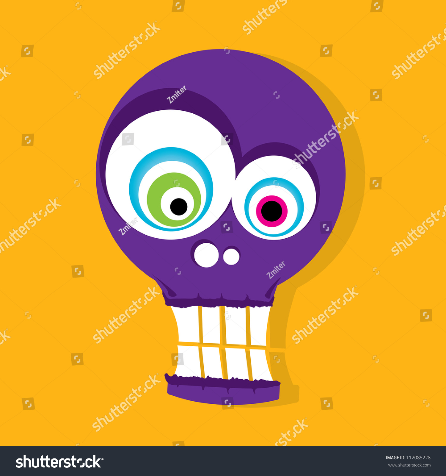 Cartoon Vector Skull Vector Illustration Stock Vector (Royalty Free ...