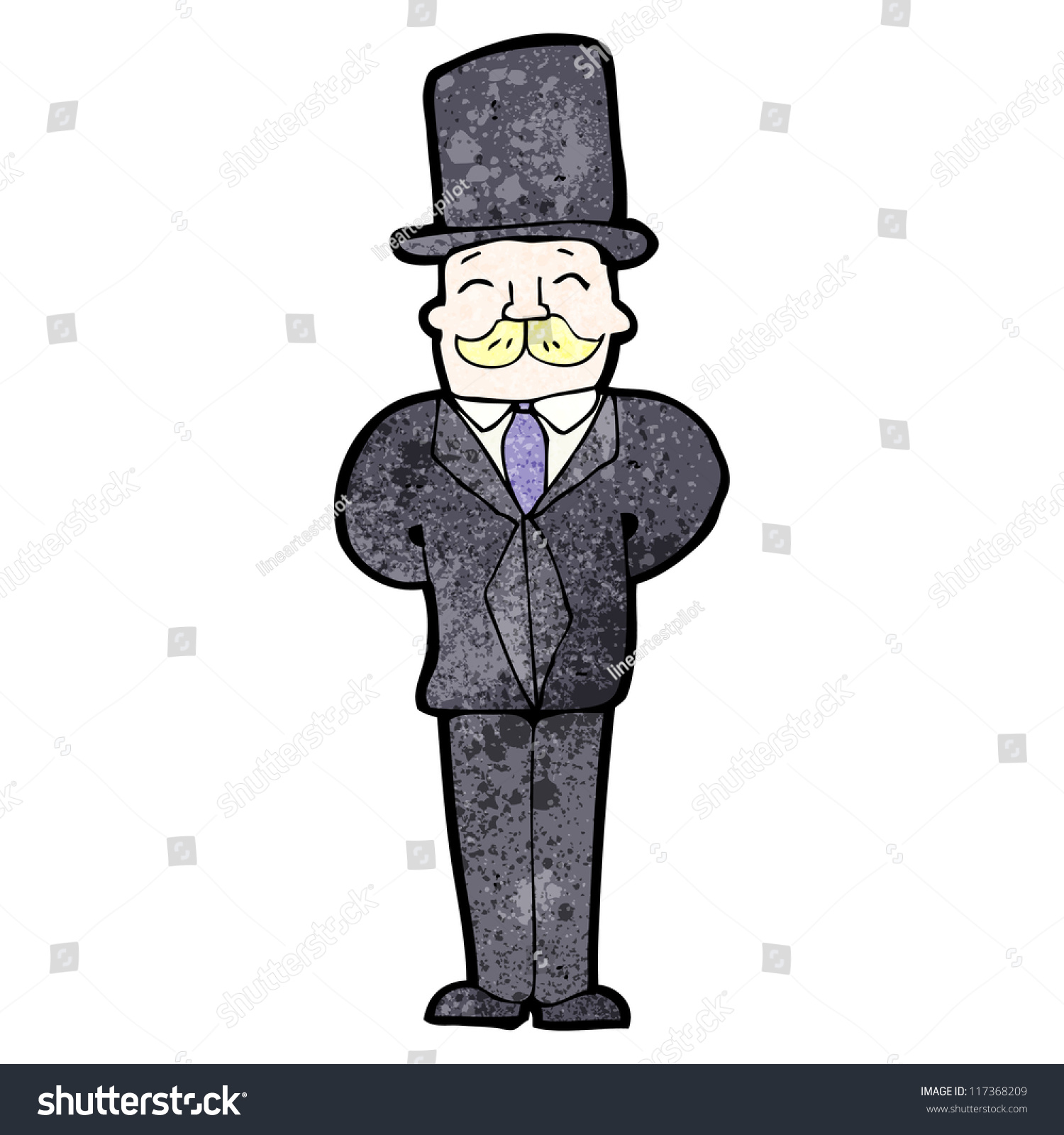 Cartoon Victorian Man Stock Vector (Royalty Free) 117368209