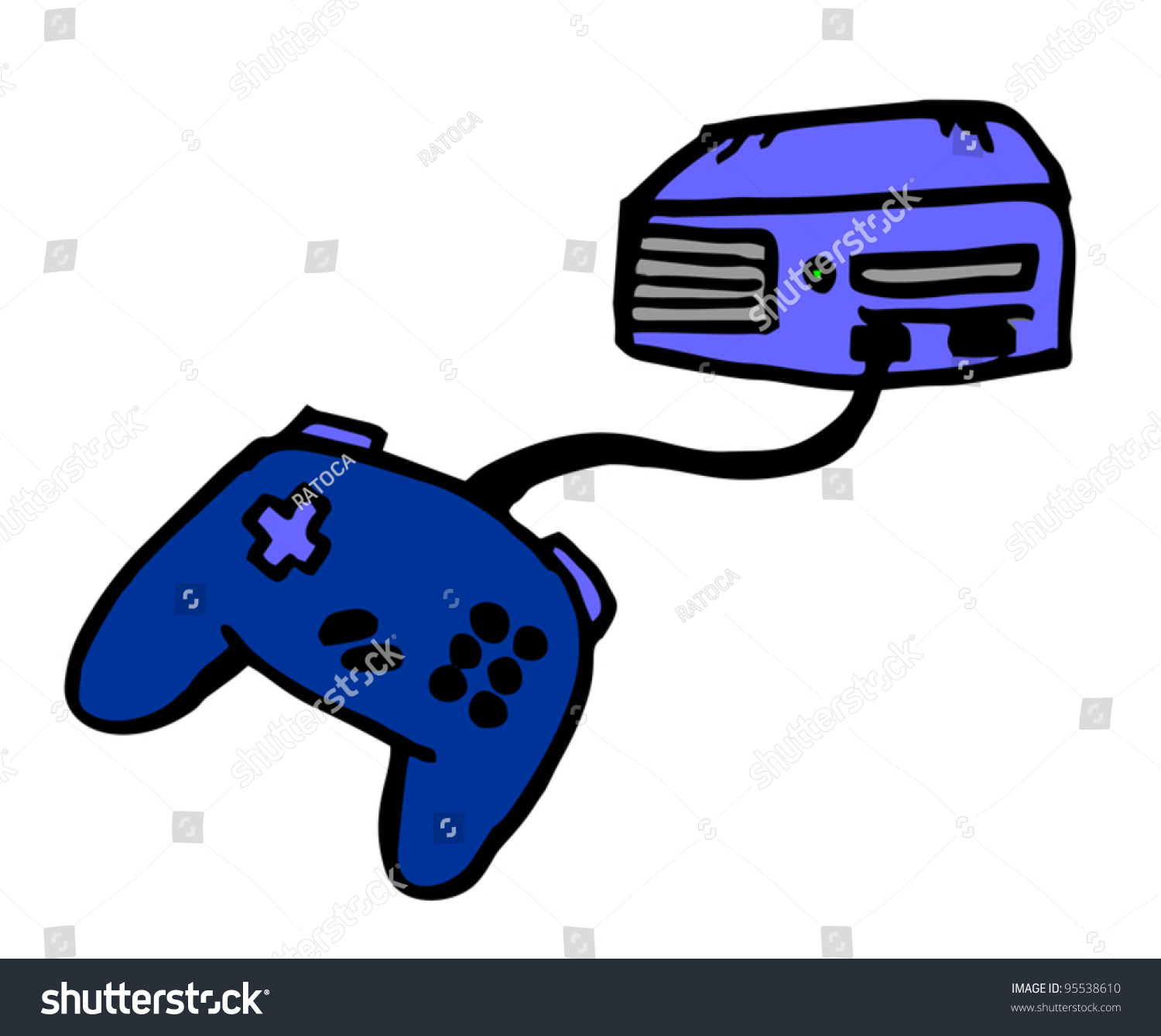 Cartoon Video Game Stock Vector Illustration 95538610 : Shutterstock