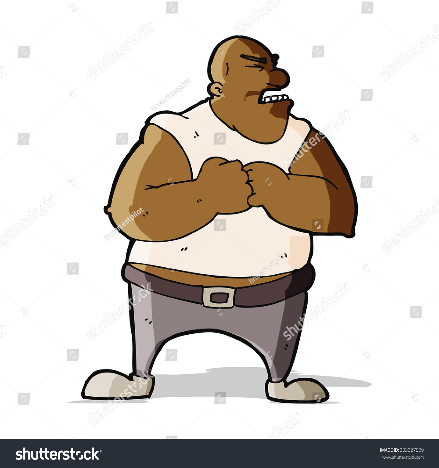 Cartoon Violent Man Stock Vector (Royalty Free) 203327509 | Shutterstock