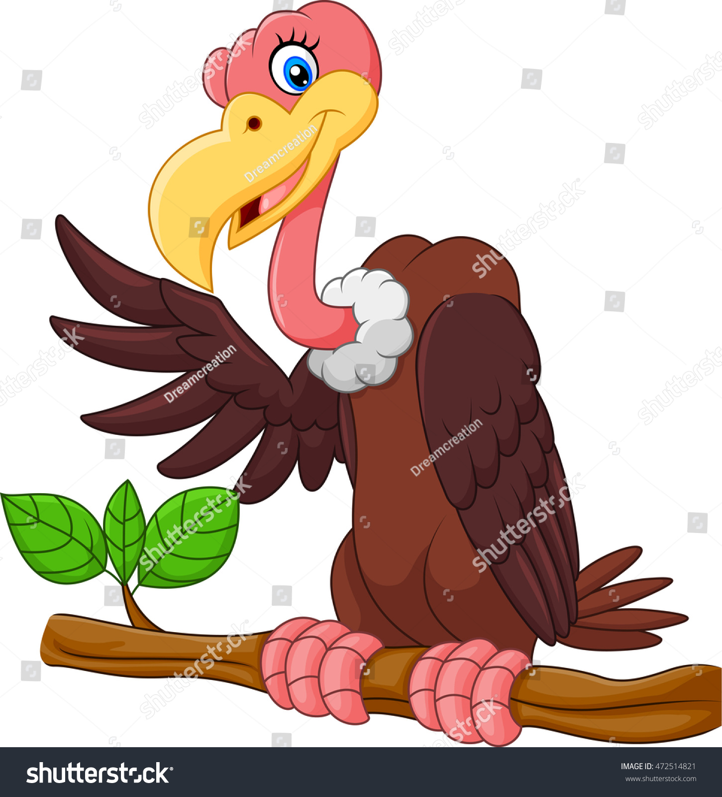 Cartoon Vulture Presenting Stock Vector (Royalty Free) 472514821