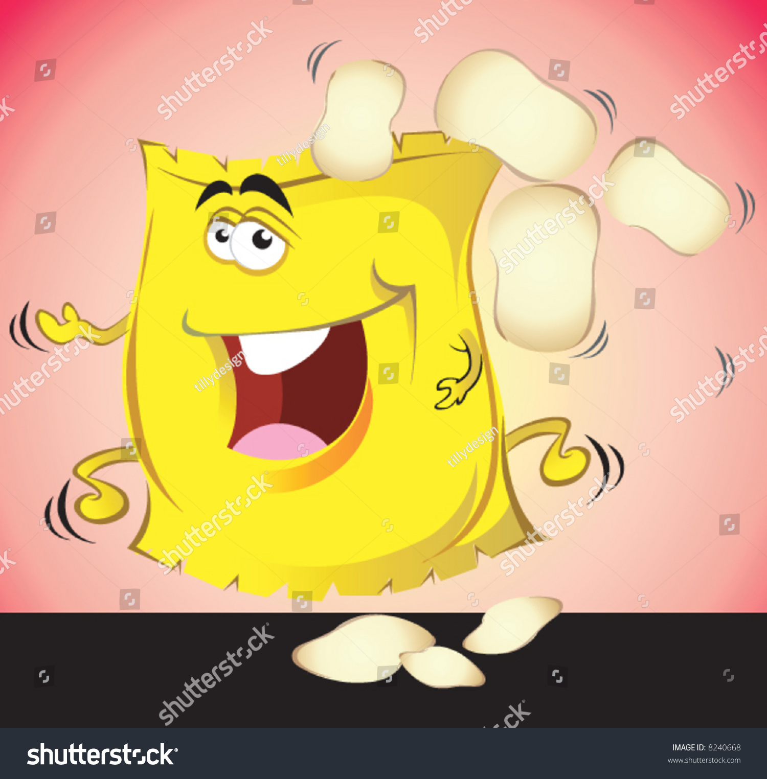 Cartoon Wafers Packet Vector Stock Vector (Royalty Free) 8240668