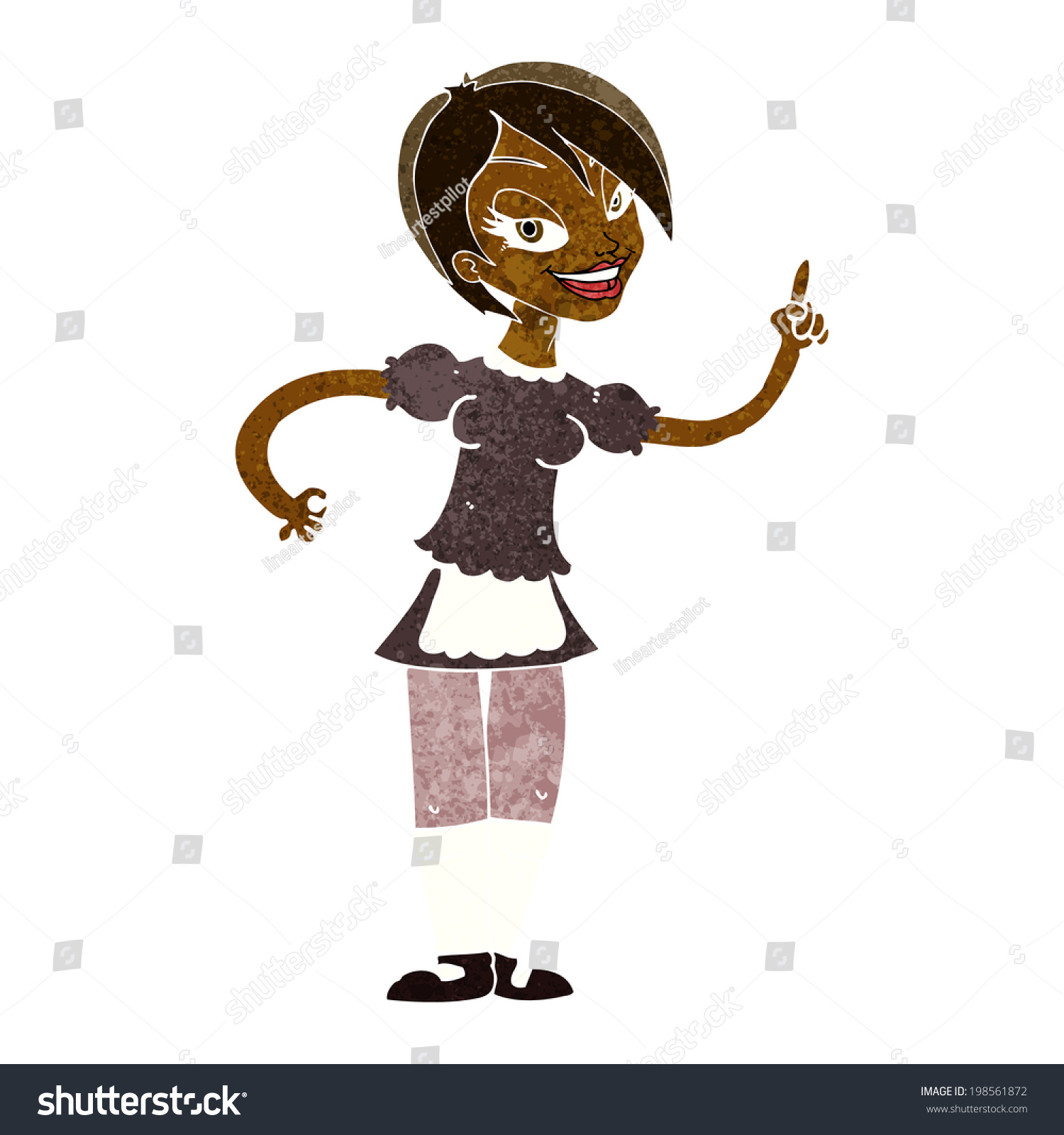 Cartoon Waitress Taking Order Stock Vector (Royalty Free) 198561872 ...