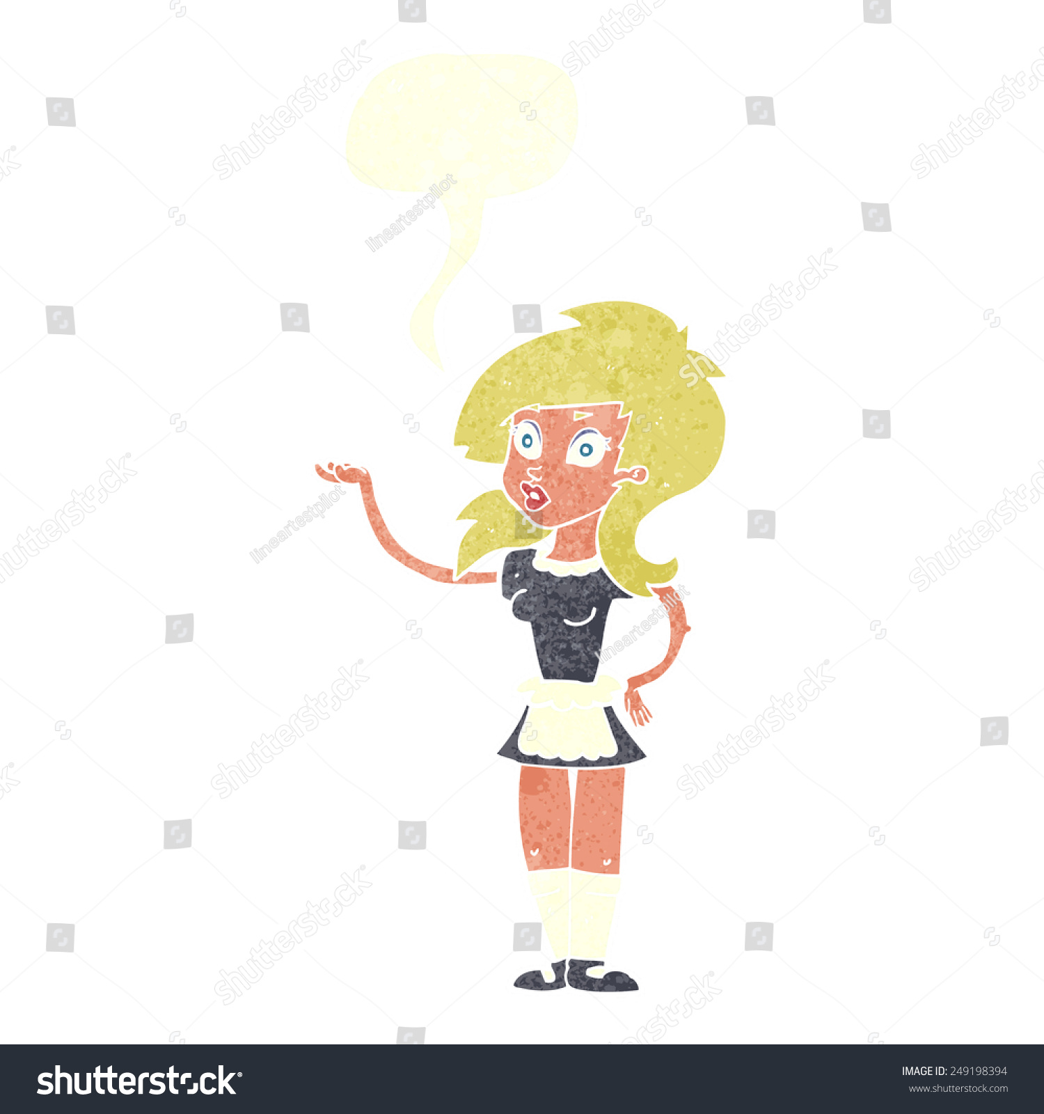 Cartoon Waitress Taking Order: เวกเตอร์สต็อก (ปลอดค่าลิขสิทธิ์ ...