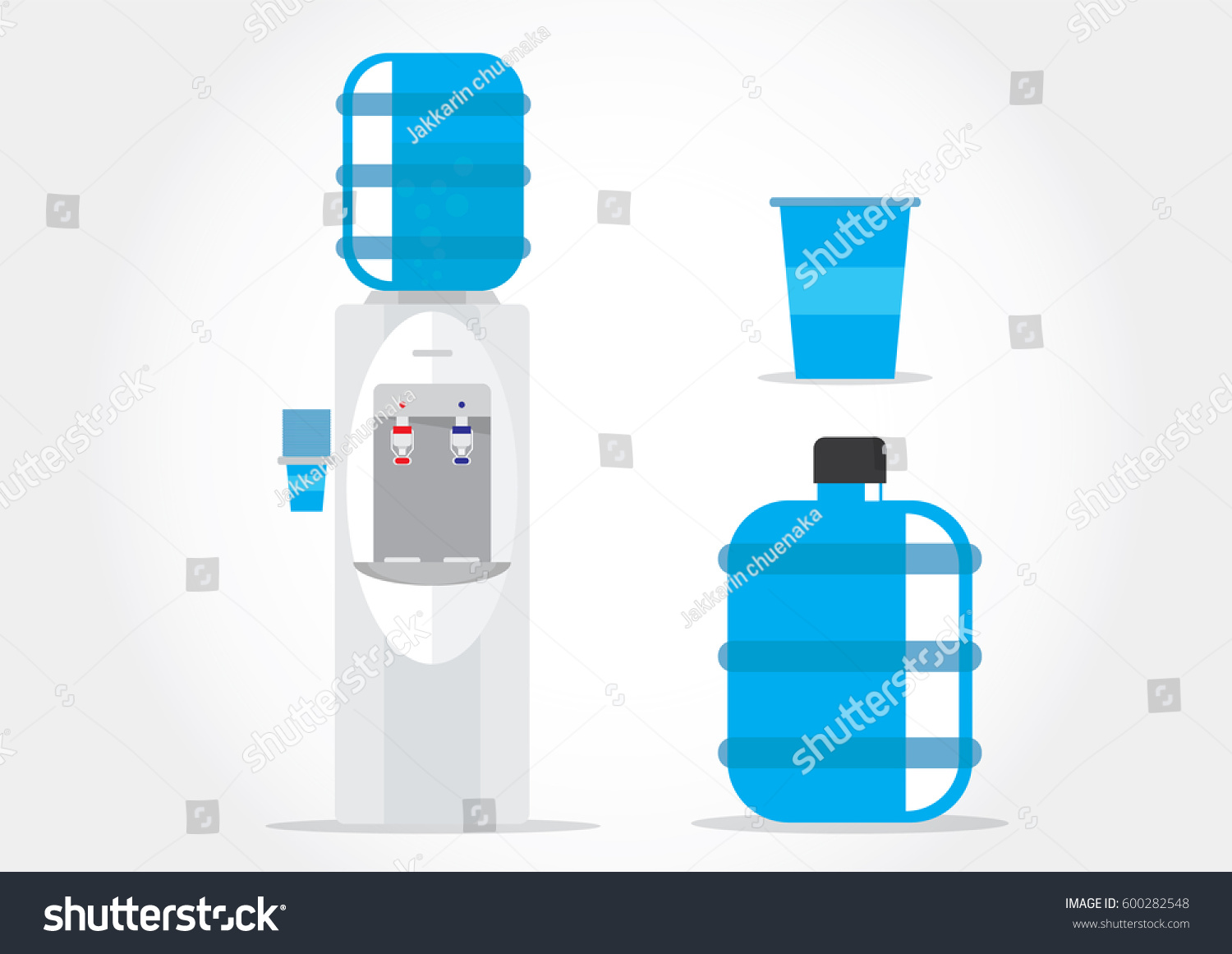 Cartoon Water Cooler Vector Eps10: เวกเตอร์สต็อก (ปลอดค่าลิขสิทธิ์ ...