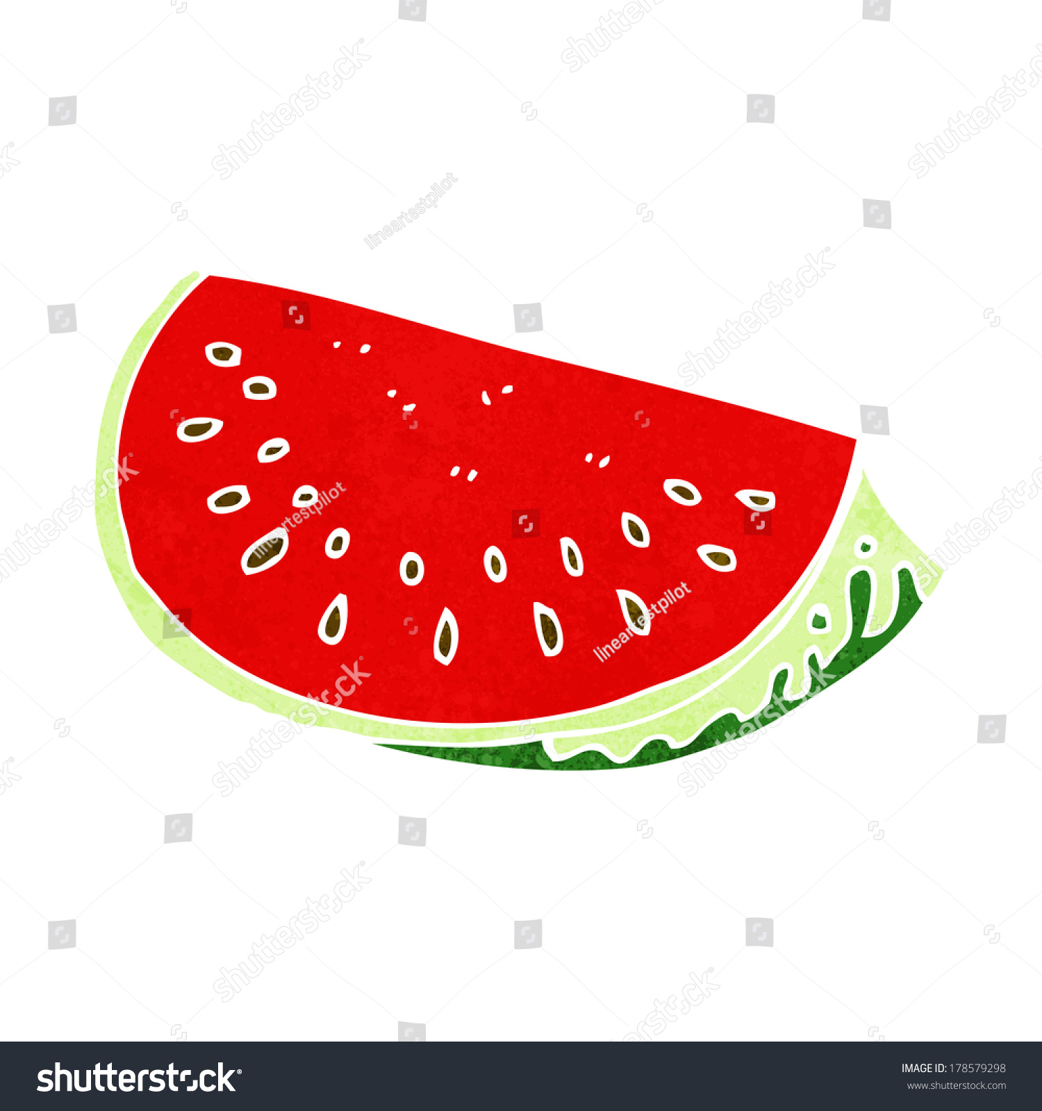 Cartoon Watermelon Slice Stock Vector (Royalty Free) 178579298