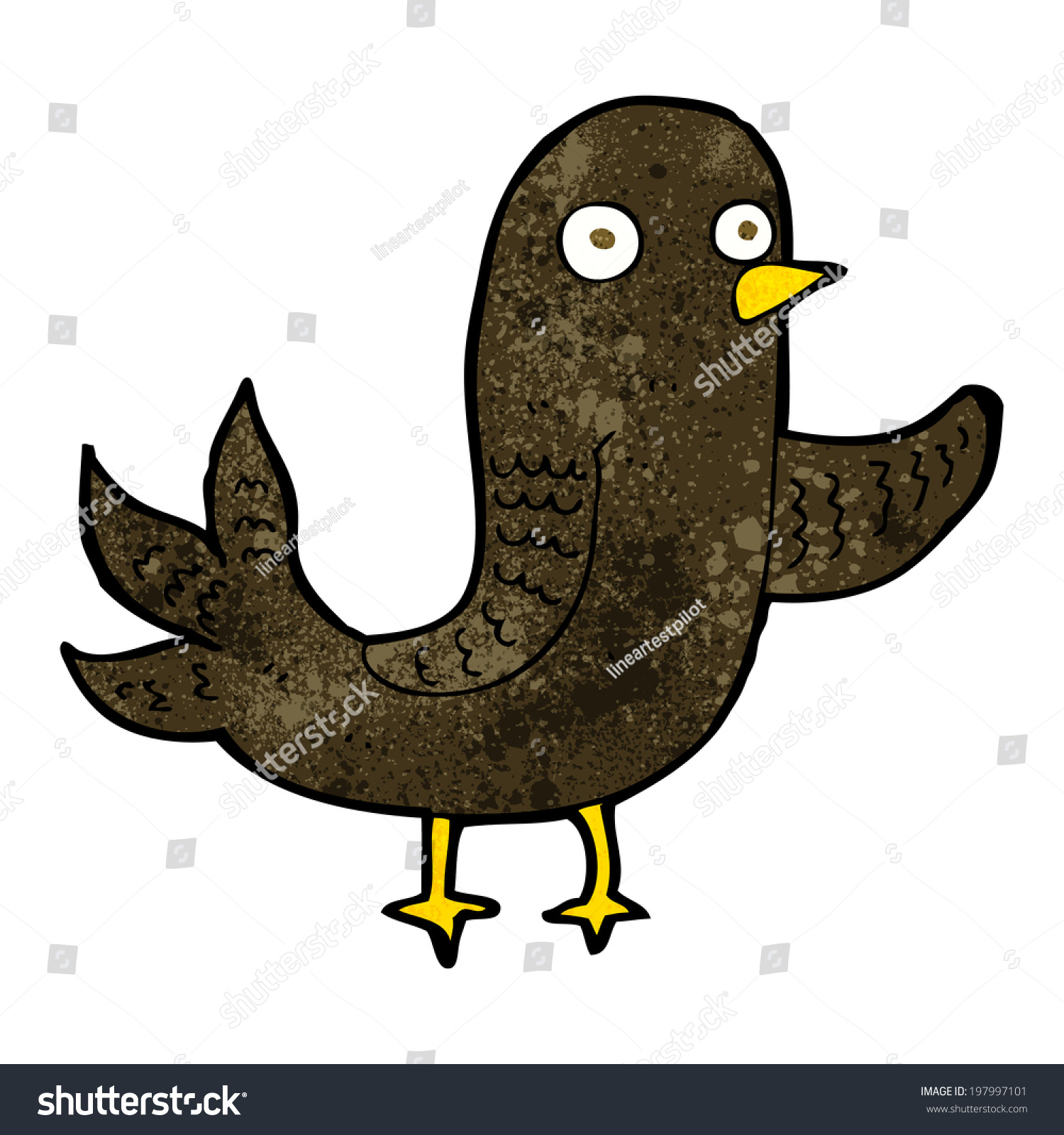 Cartoon Waving Bird Stock Vector (Royalty Free) 197997101 | Shutterstock