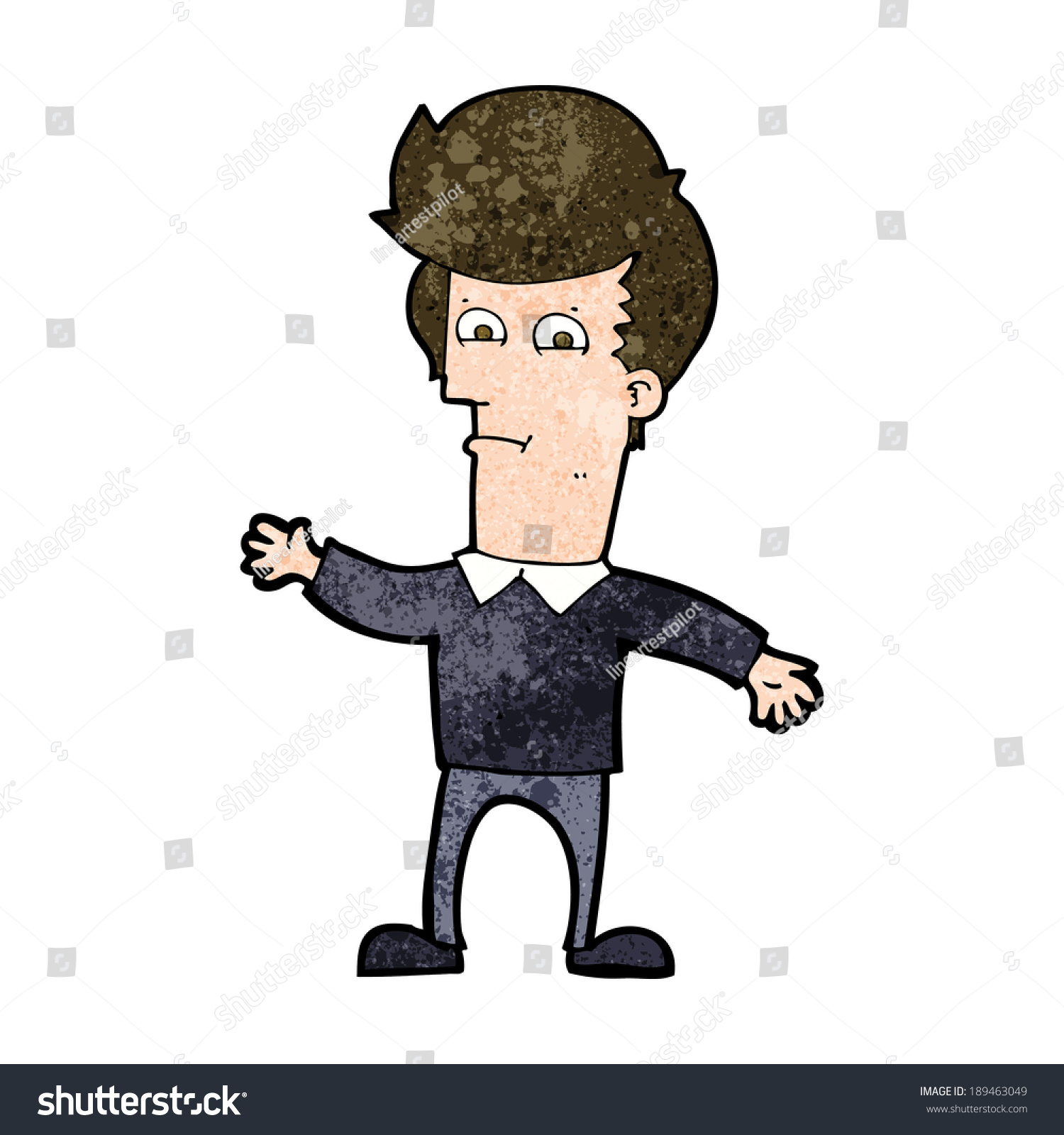Cartoon Waving Man Stock Vector (Royalty Free) 189463049 | Shutterstock