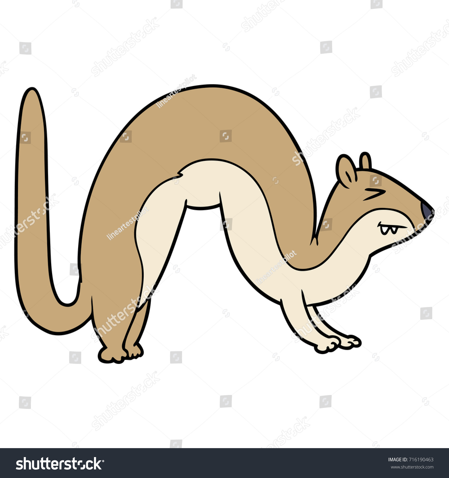 Cartoon Weasel: เวกเตอร์สต็อก (ปลอดค่าลิขสิทธิ์) 716190463 | Shutterstock
