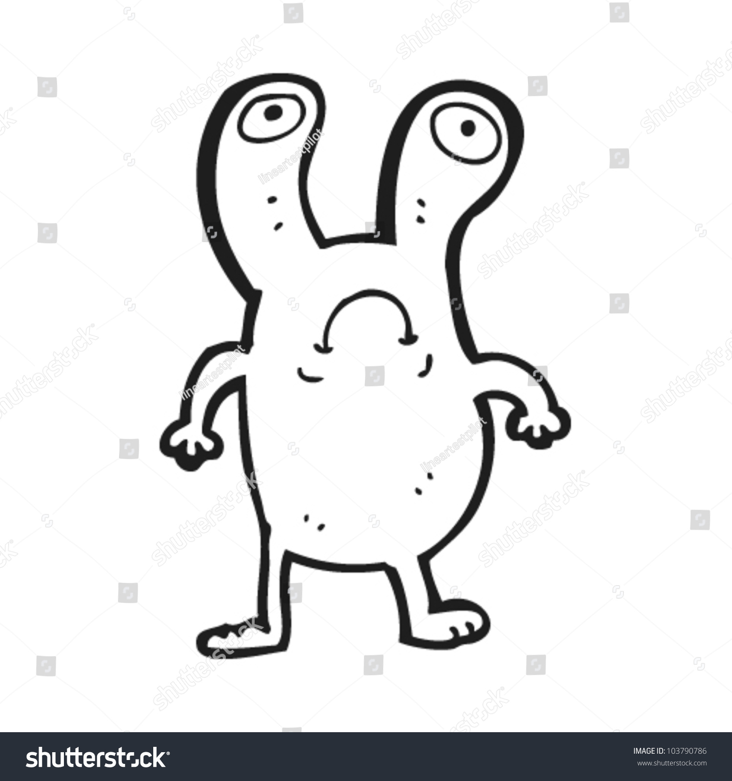 Cartoon Weird Alien Stock Vector (Royalty Free) 103790786 | Shutterstock