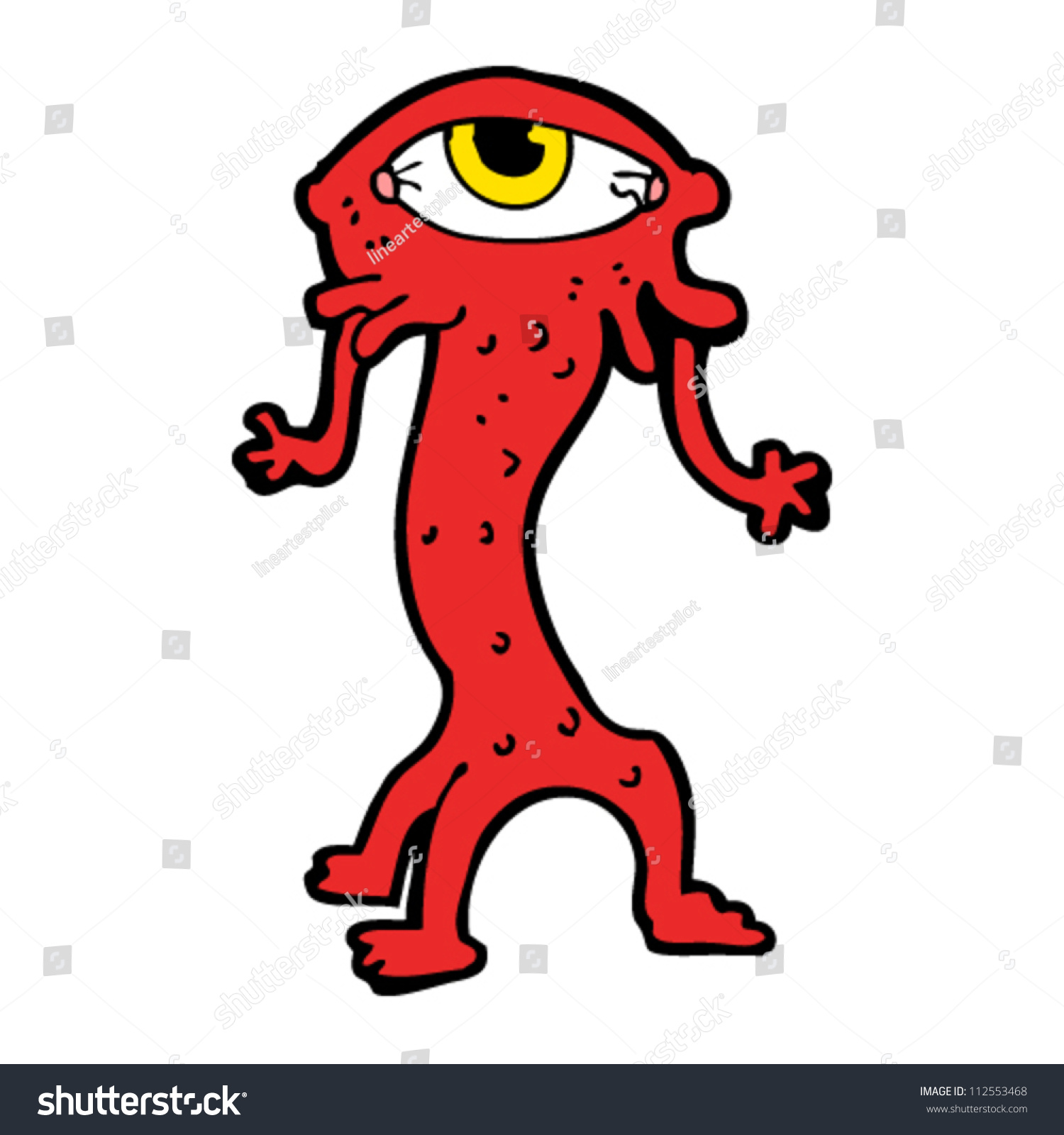 Cartoon Weird Monster Stock Vector (Royalty Free) 112553468 | Shutterstock