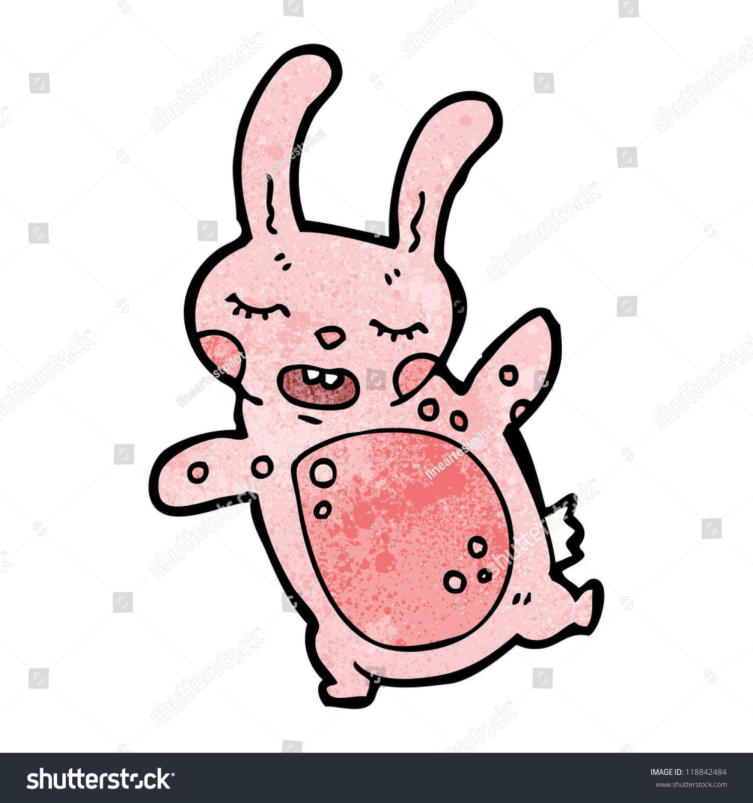 Cartoon Weird Rabbit Stock Vector (Royalty Free) 118842484