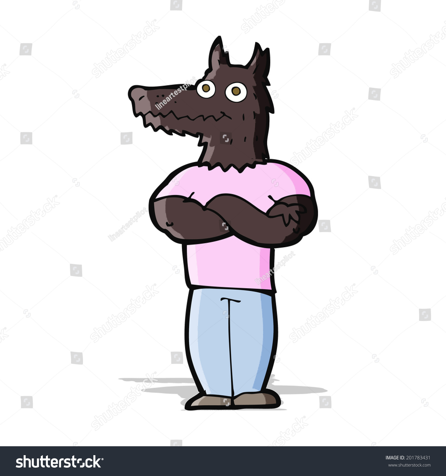 Cartoon Werewolf Stock Vector (Royalty Free) 201783431