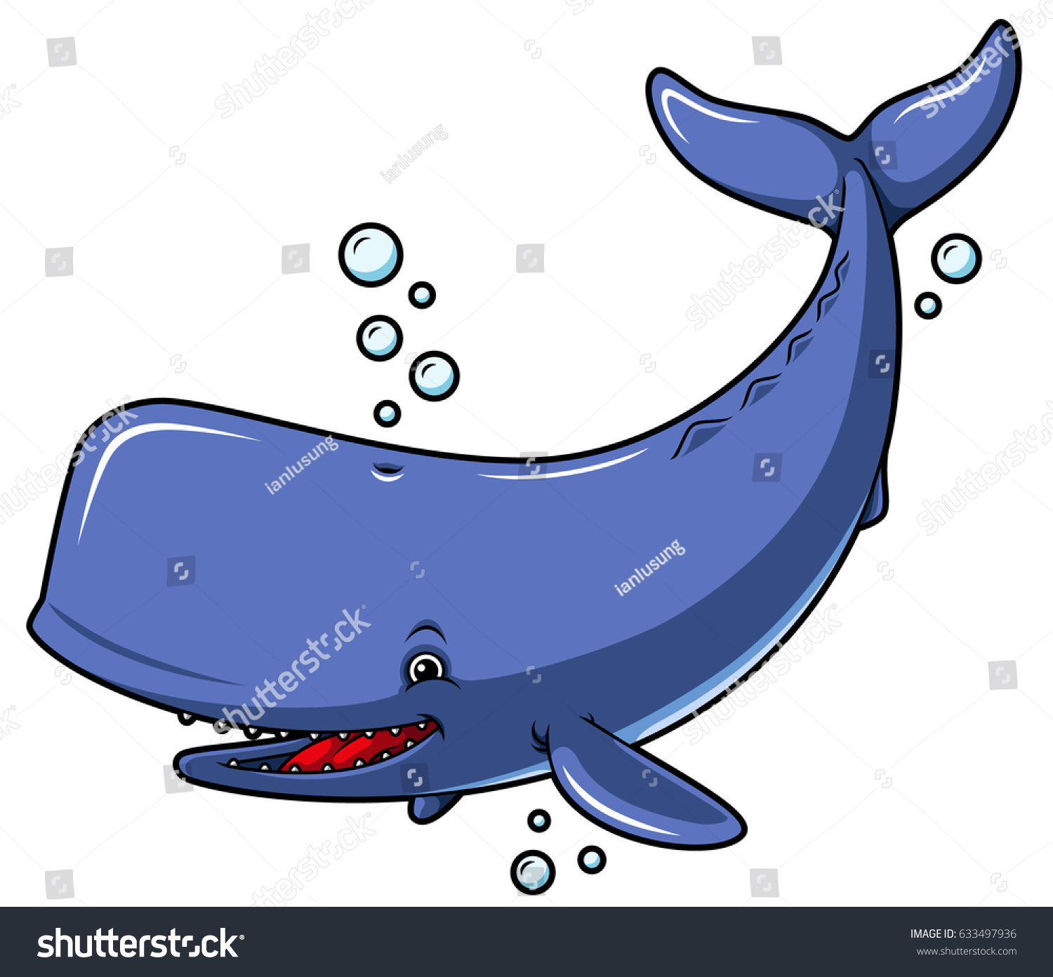 Cartoon Whale Stock Vector (Royalty Free) 633497936