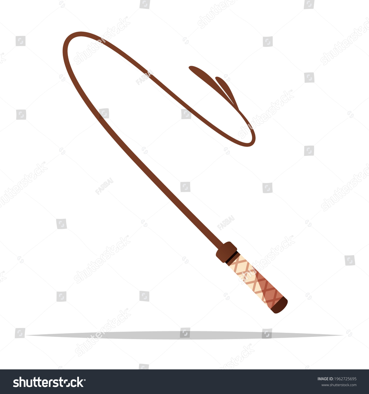 Cartoon Whip Vector Isolated Illustration: vector de stock (libre de ...