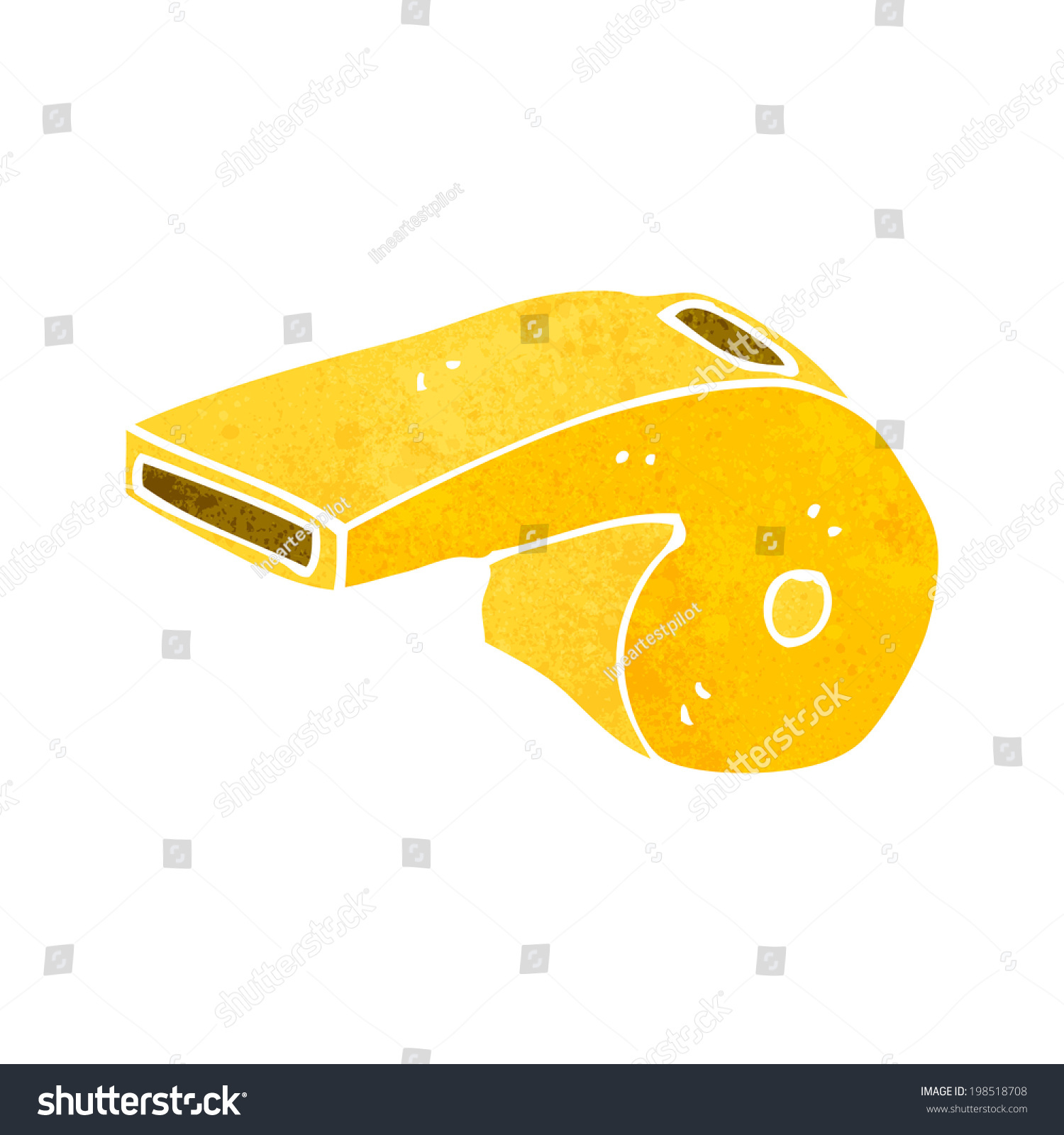 Cartoon Whistle Stock Vector (Royalty Free) 198518708