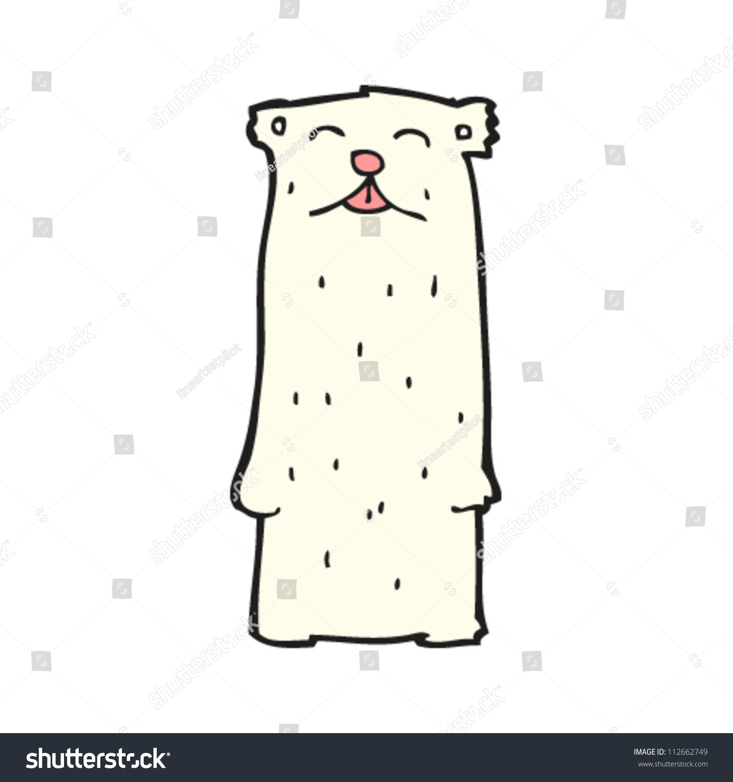 Cartoon White Bear Stock Vector (Royalty Free) 112662749